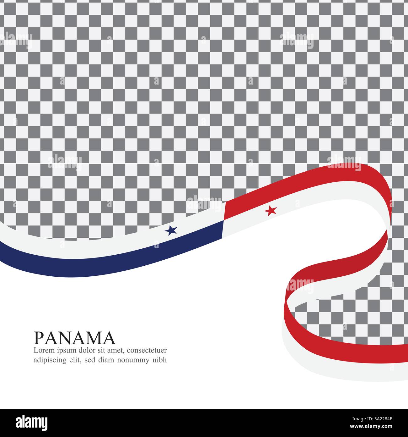 Panama national flag ribbon stock vector Stock Vector Image & Art - Alamy