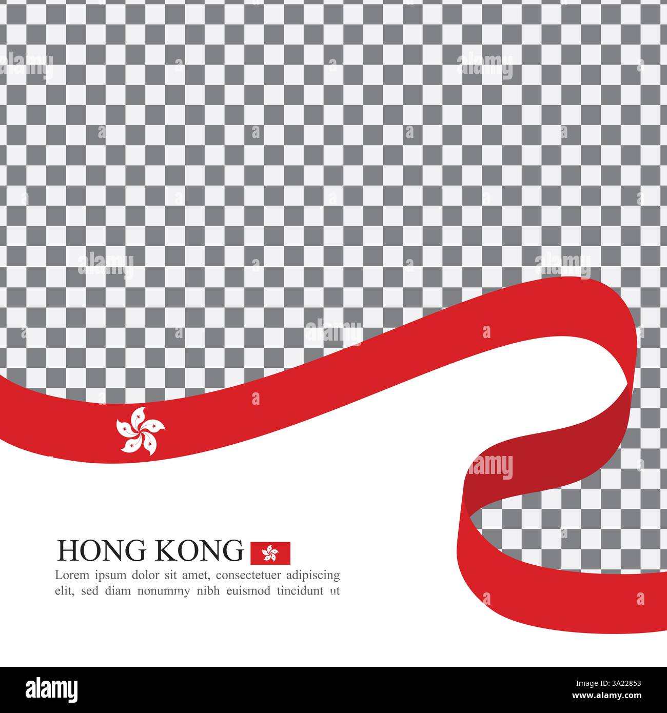 Hong Kong national flag ribbon stock vector Stock Vector Image & Art - Alamy