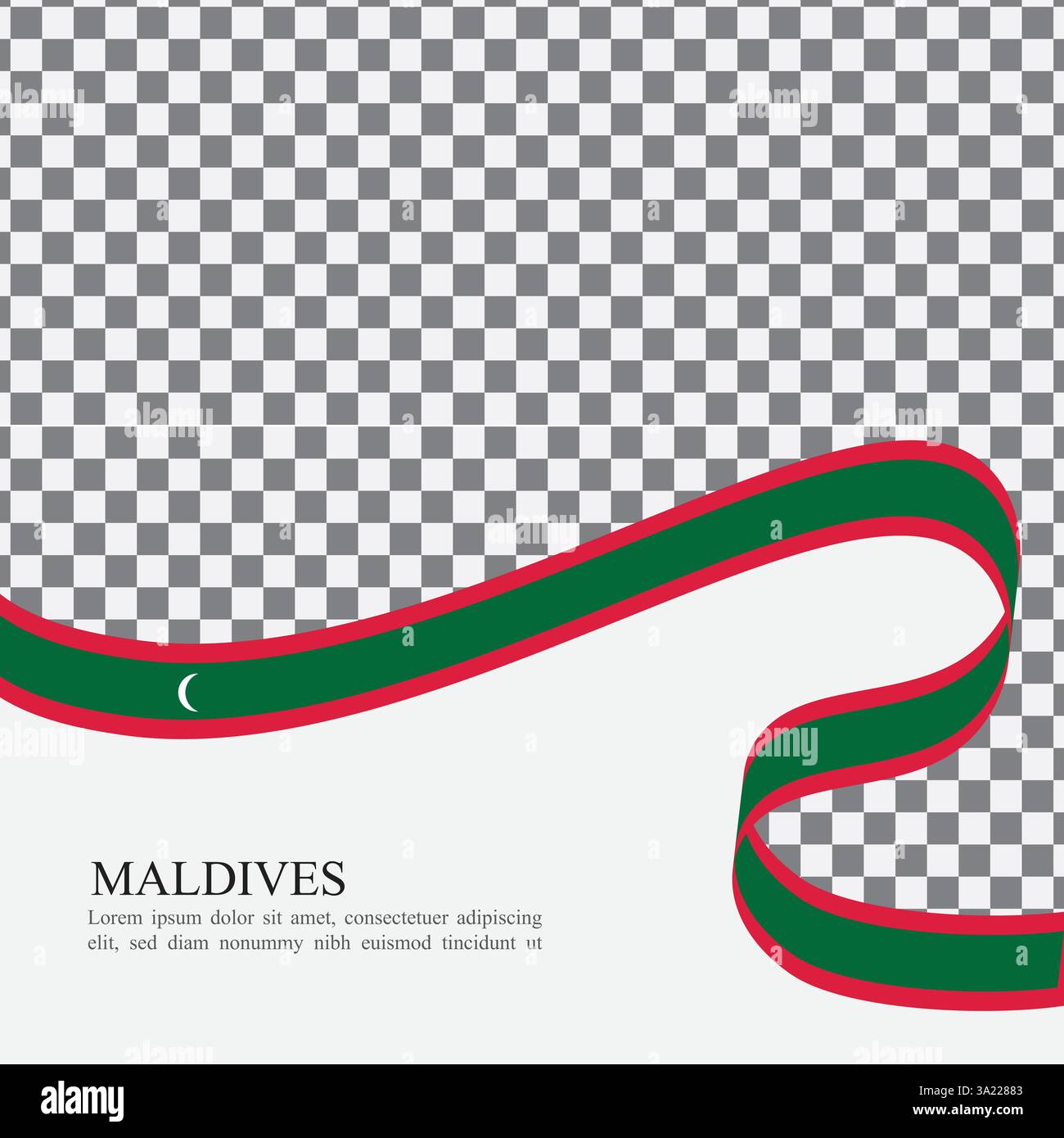 Maldives national flag ribbon stock vector Stock Vector Image & Art - Alamy