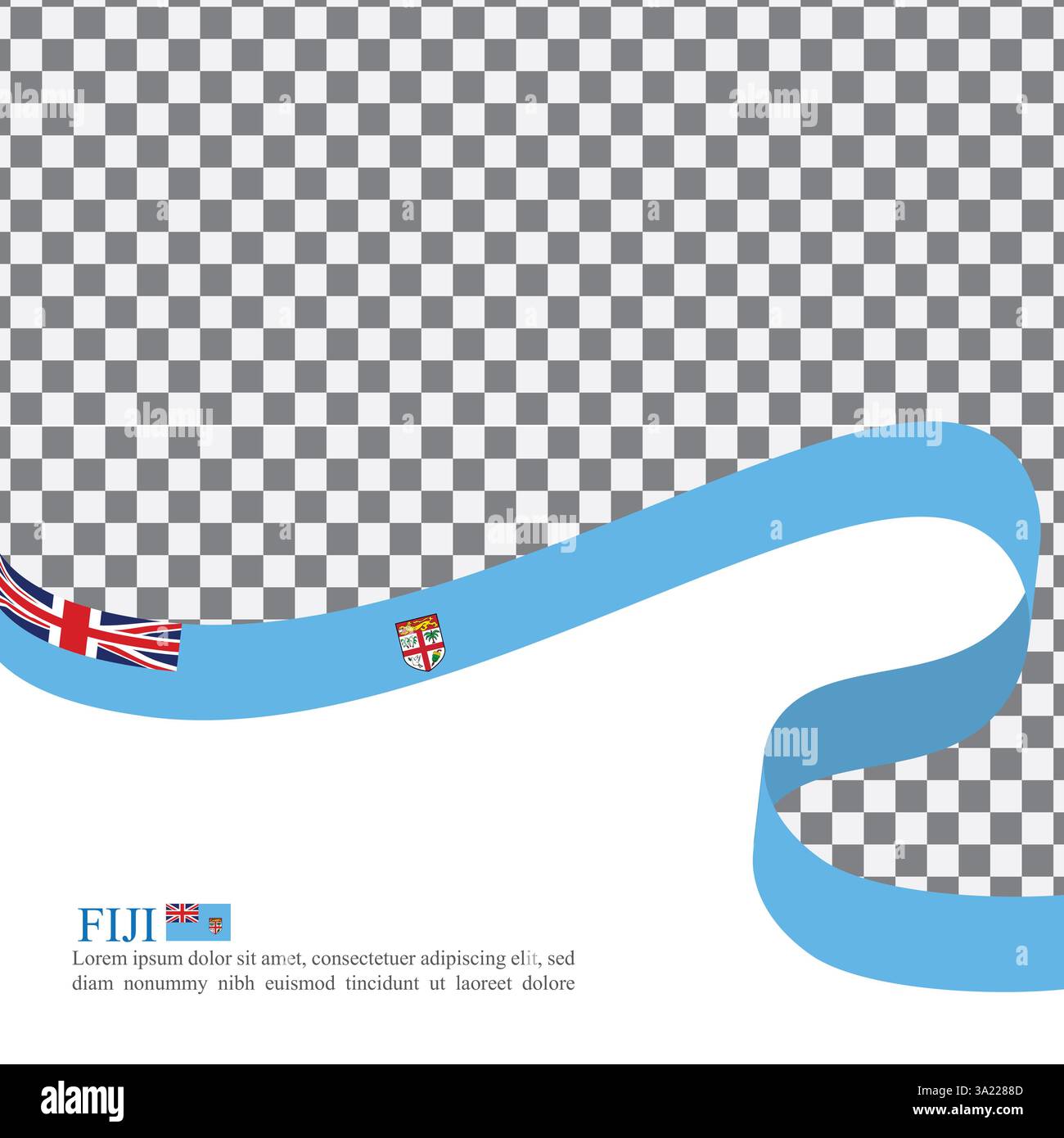 Fiji national flag vector hi-res stock photography and images - Alamy