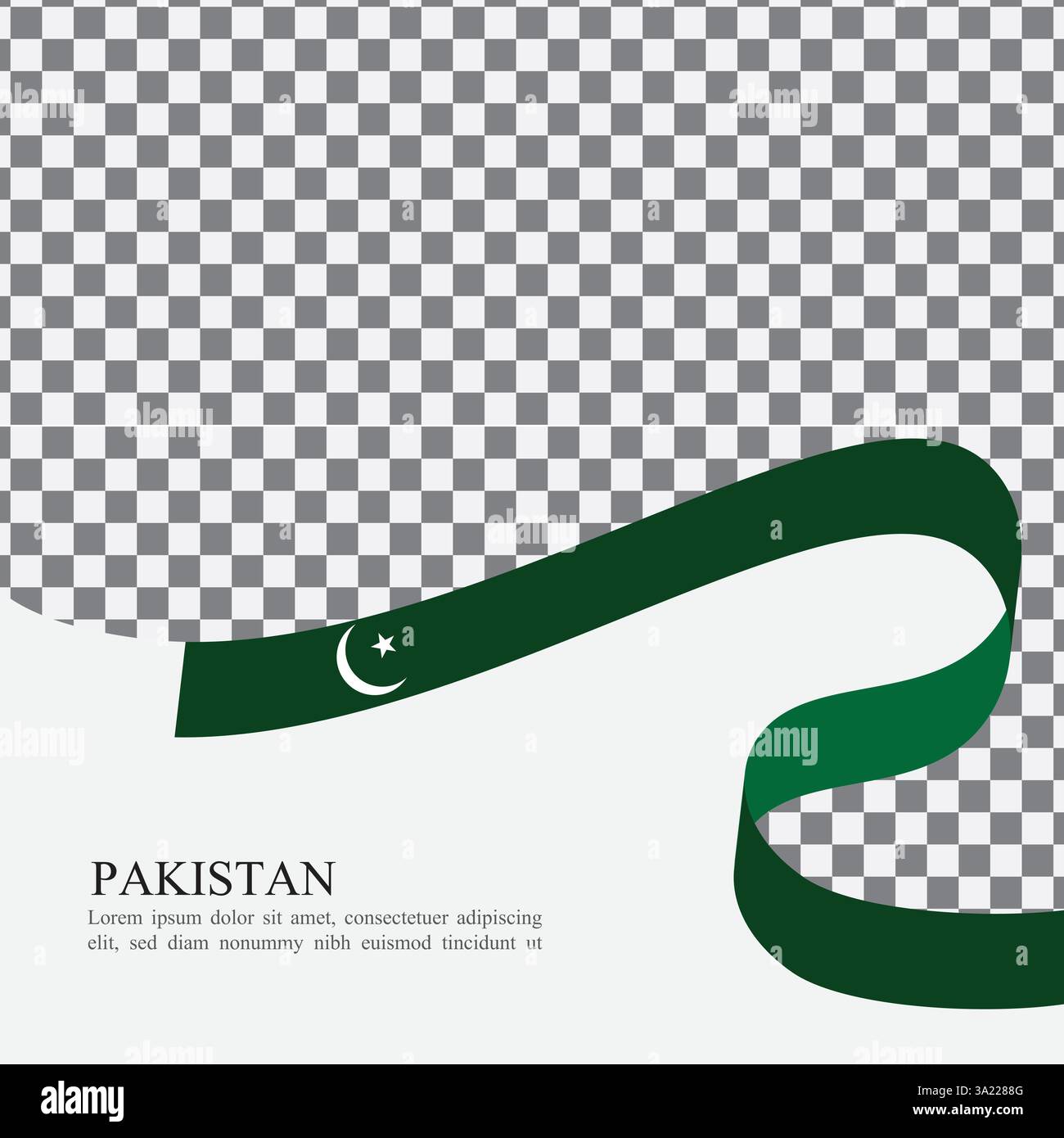 Pakistan national flag ribbon stock vector Stock Vector Image & Art - Alamy