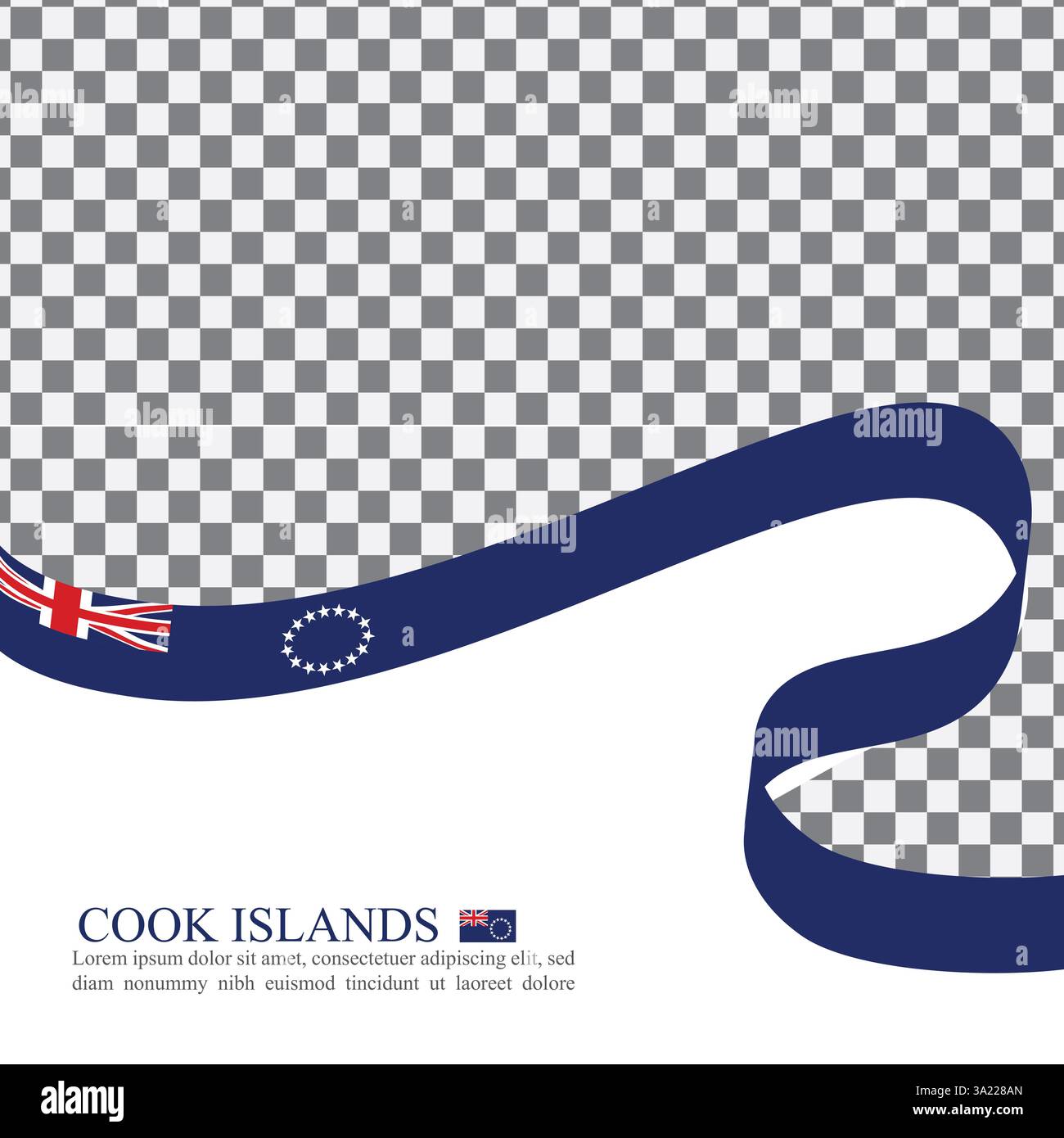 Cook Islands national flag ribbon stock vector Stock Vector Image & Art ...