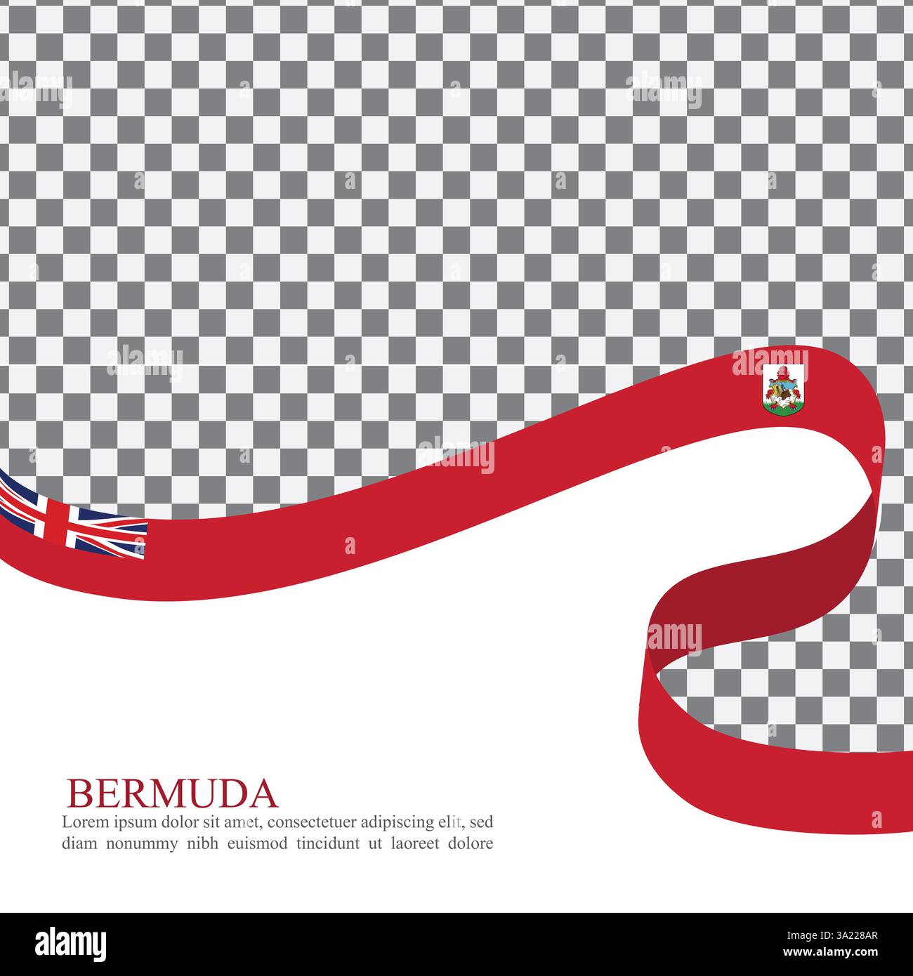 Bermuda national flag ribbon stock vector Stock Vector Image & Art - Alamy