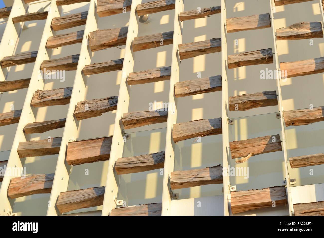 Innovative thermal insulation technique. Firewood logs embedded between ...