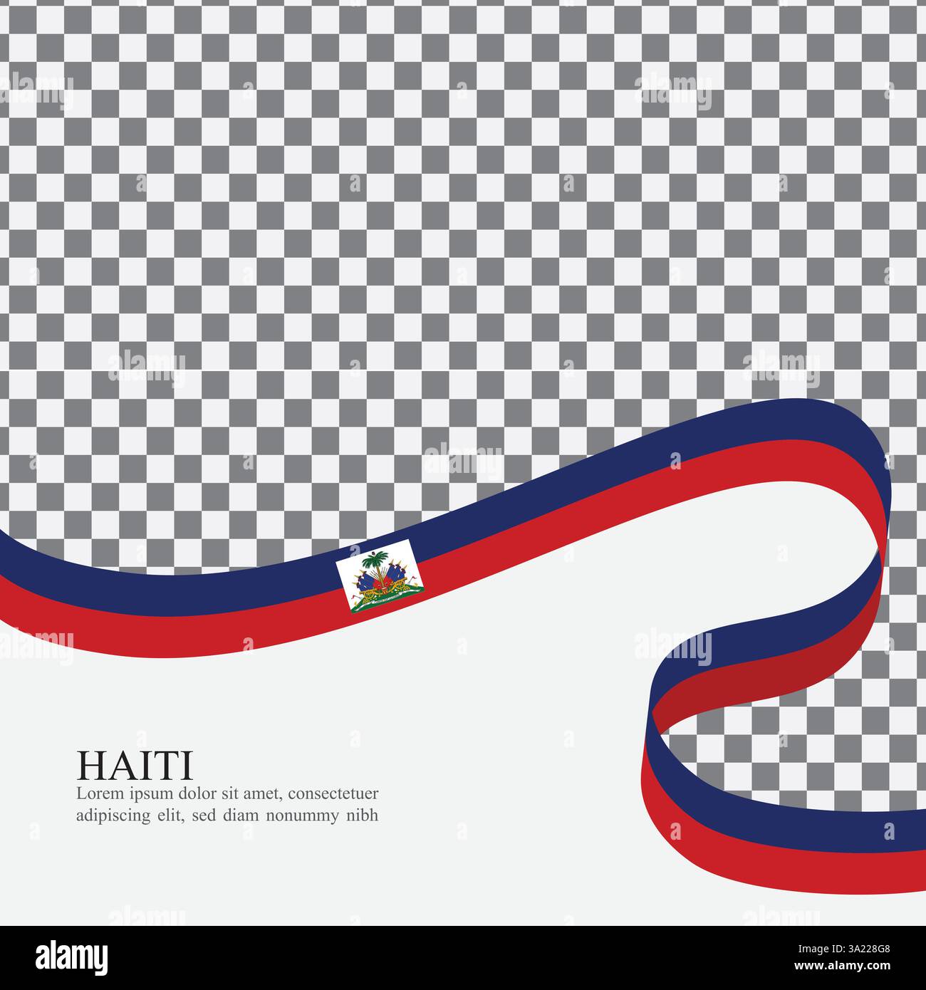 Haiti national flag ribbon stock vector Stock Vector Image & Art - Alamy