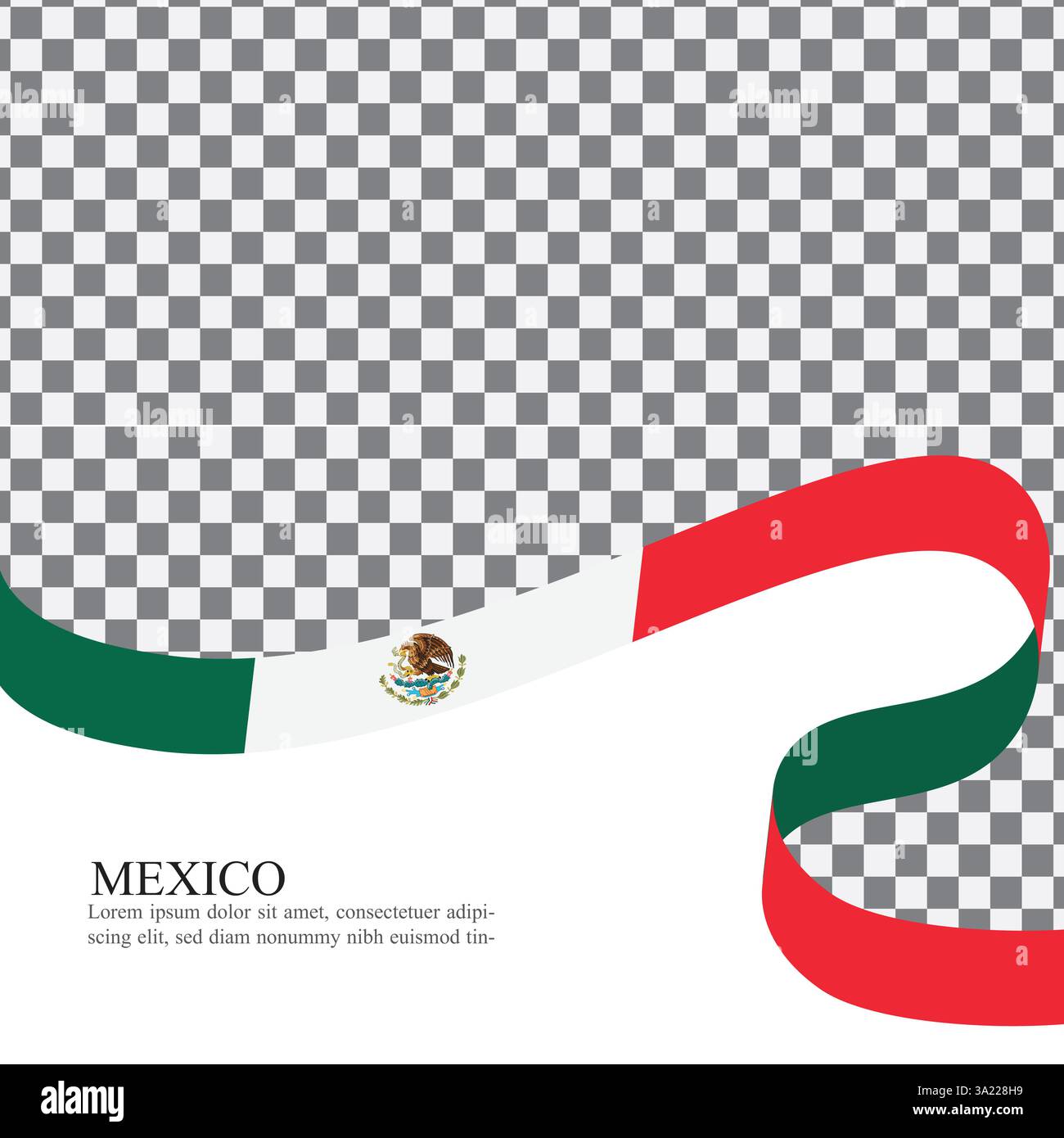 Mexico national flag ribbon stock vector Stock Vector Image & Art - Alamy