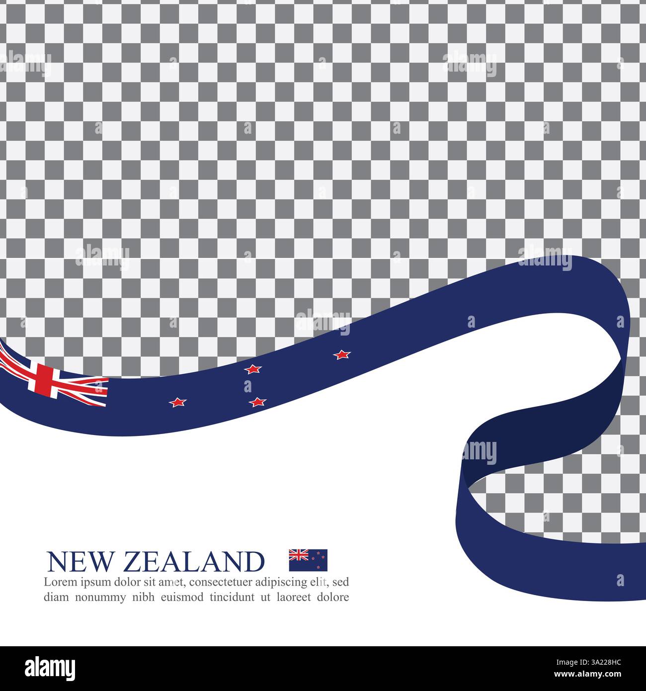 New Zealand national flag ribbon stock vector Stock Vector Image & Art ...