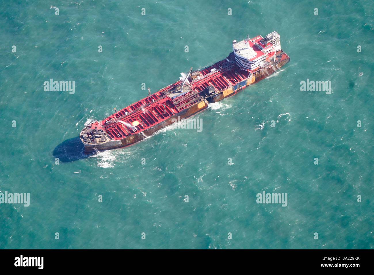 A view of the MV Stena Immaculate oil tanker, operating as part of the ...