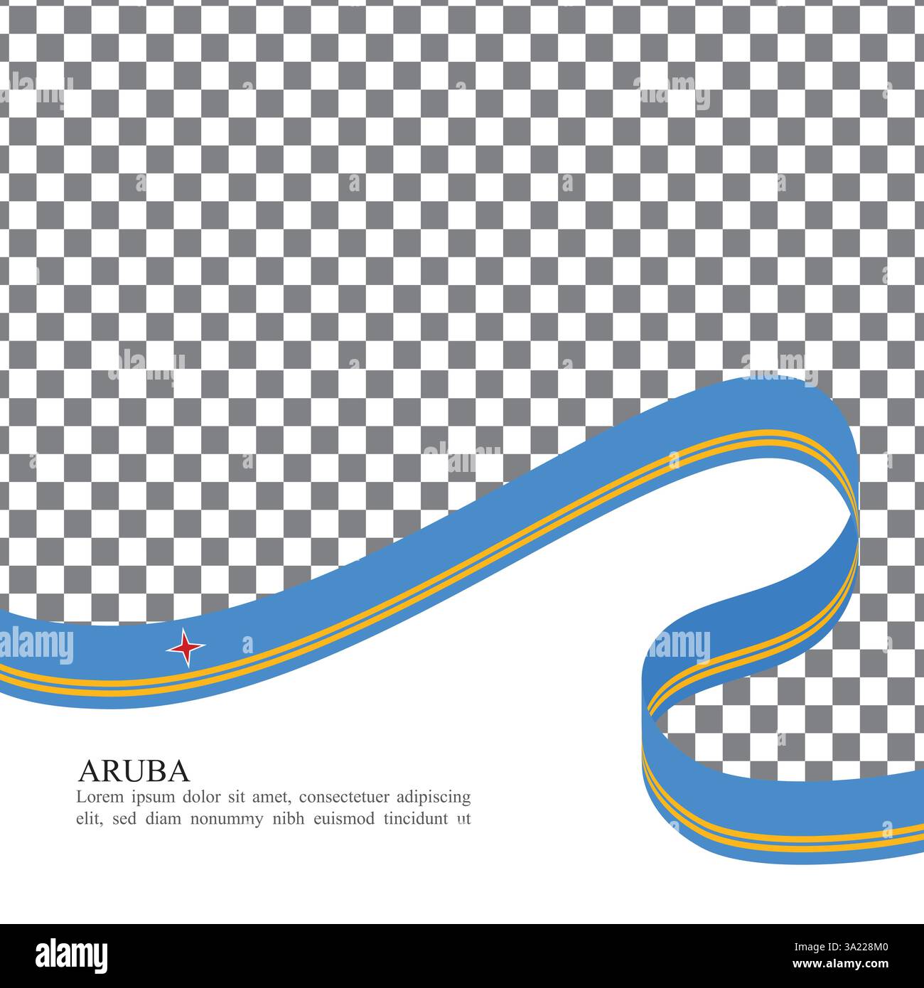 Aruba national flag ribbon stock vector Stock Vector Image & Art - Alamy