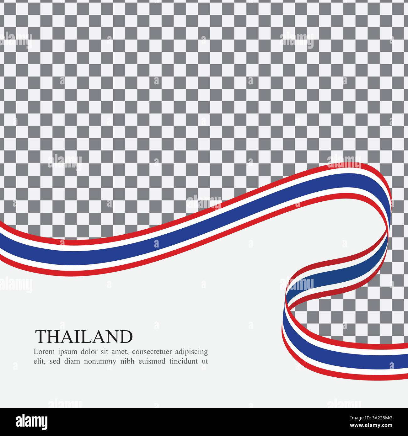 Thailand national flag ribbon stock vector Stock Vector Image & Art - Alamy