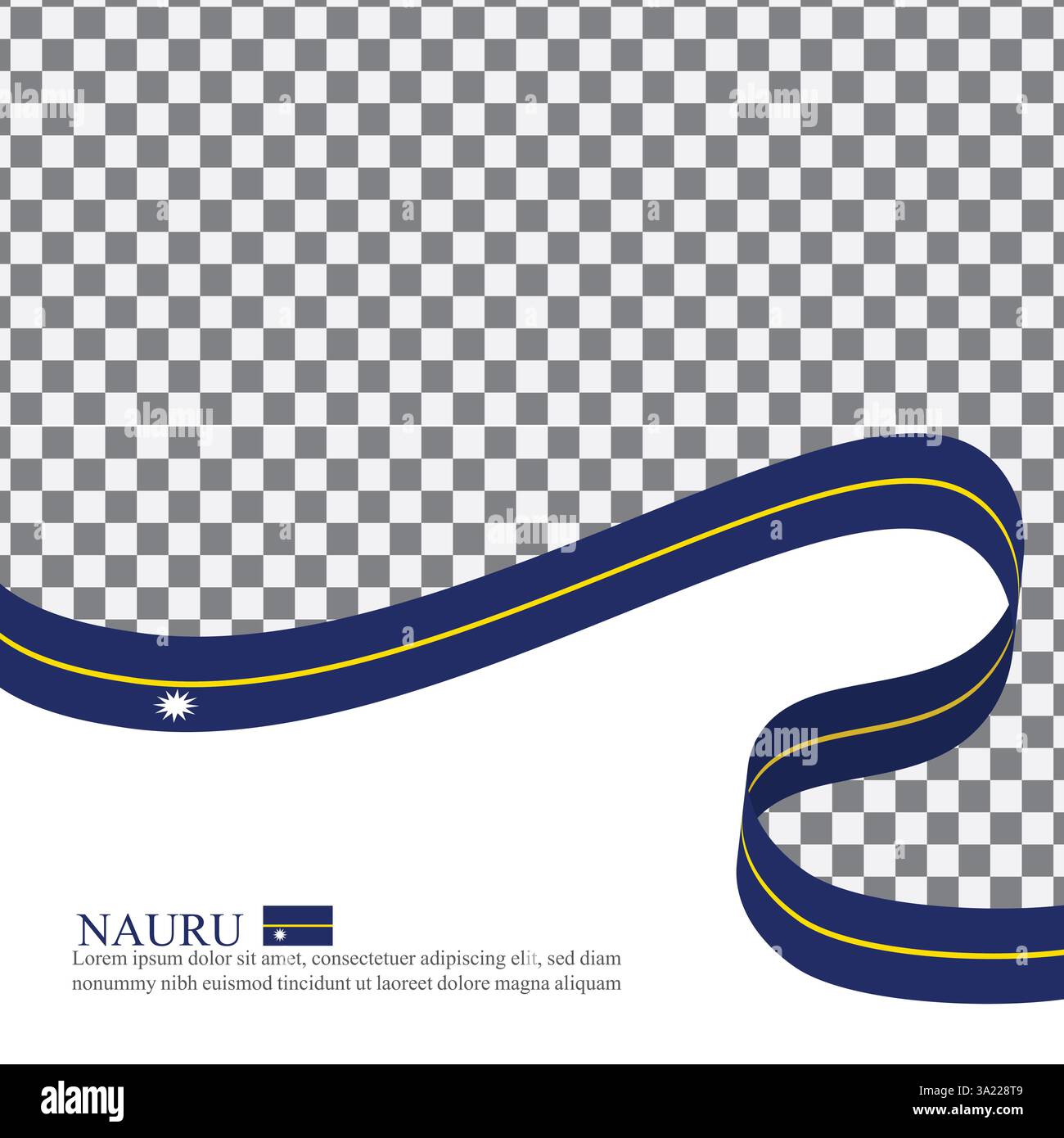 Nauru national flag ribbon stock vector Stock Vector Image & Art - Alamy