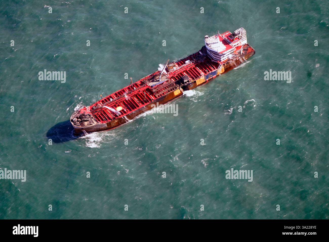 A view of the MV Stena Immaculate oil tanker, operating as part of the ...