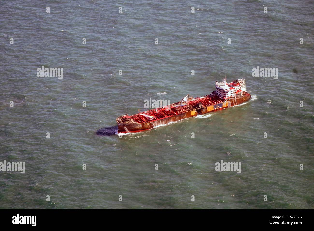 A view of the MV Stena Immaculate oil tanker, operating as part of the ...