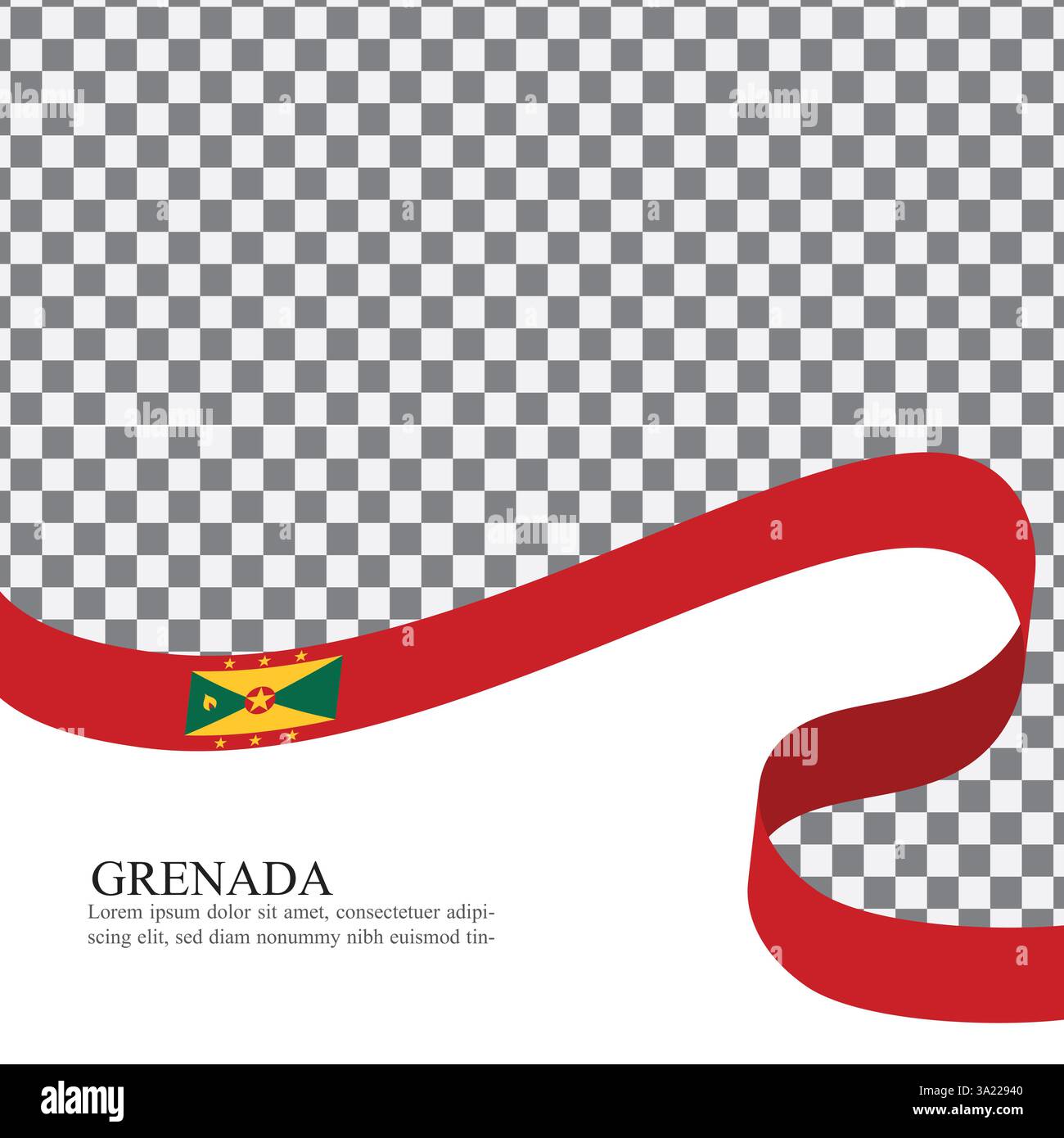 Grenada national flag ribbon stock vector Stock Vector Image & Art - Alamy
