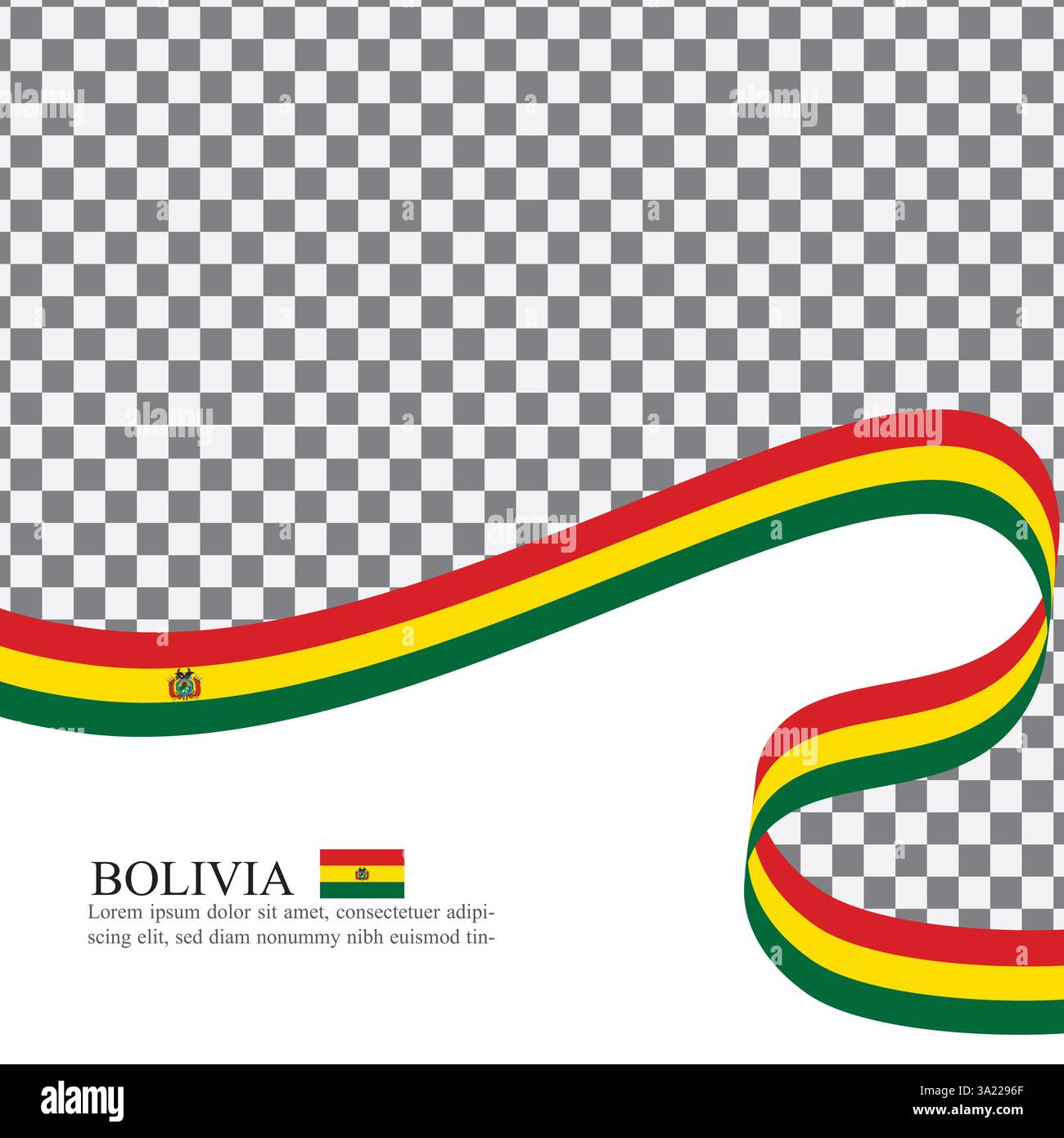 Bolivia national flag ribbon stock vector Stock Vector Image & Art - Alamy