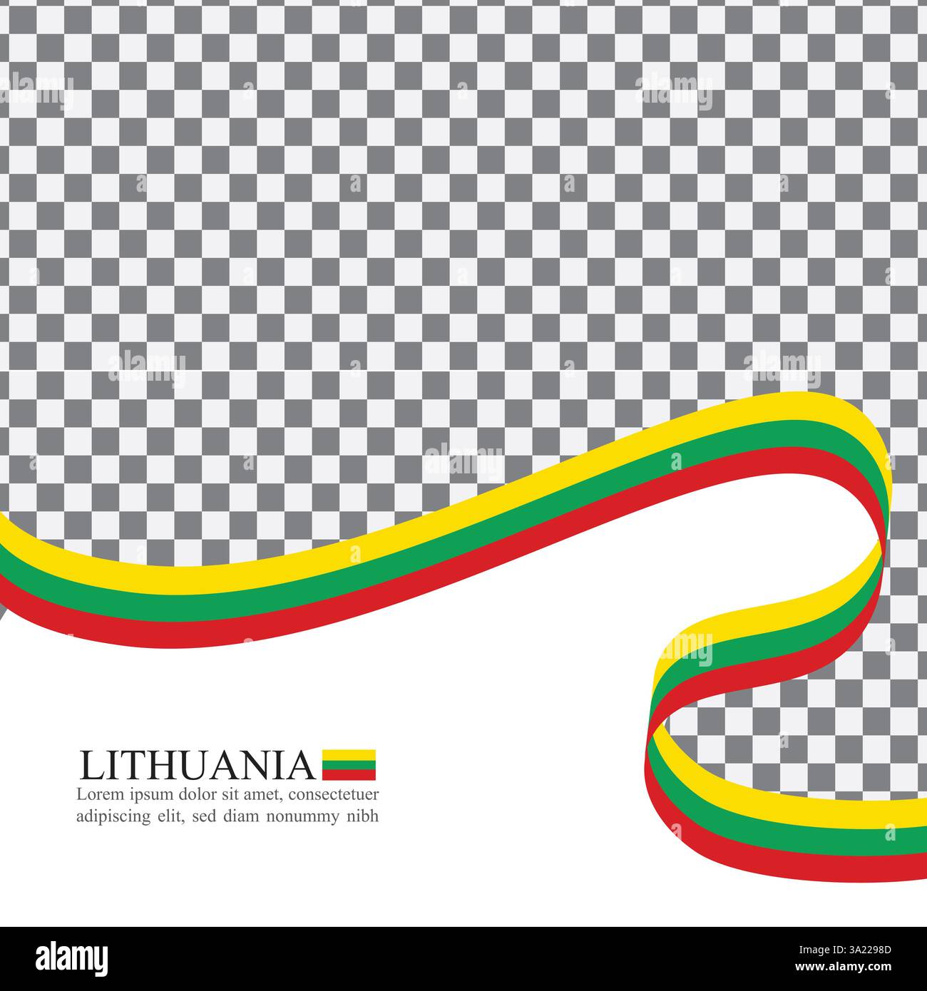Lithuania national flag ribbon stock vector Stock Vector Image & Art ...