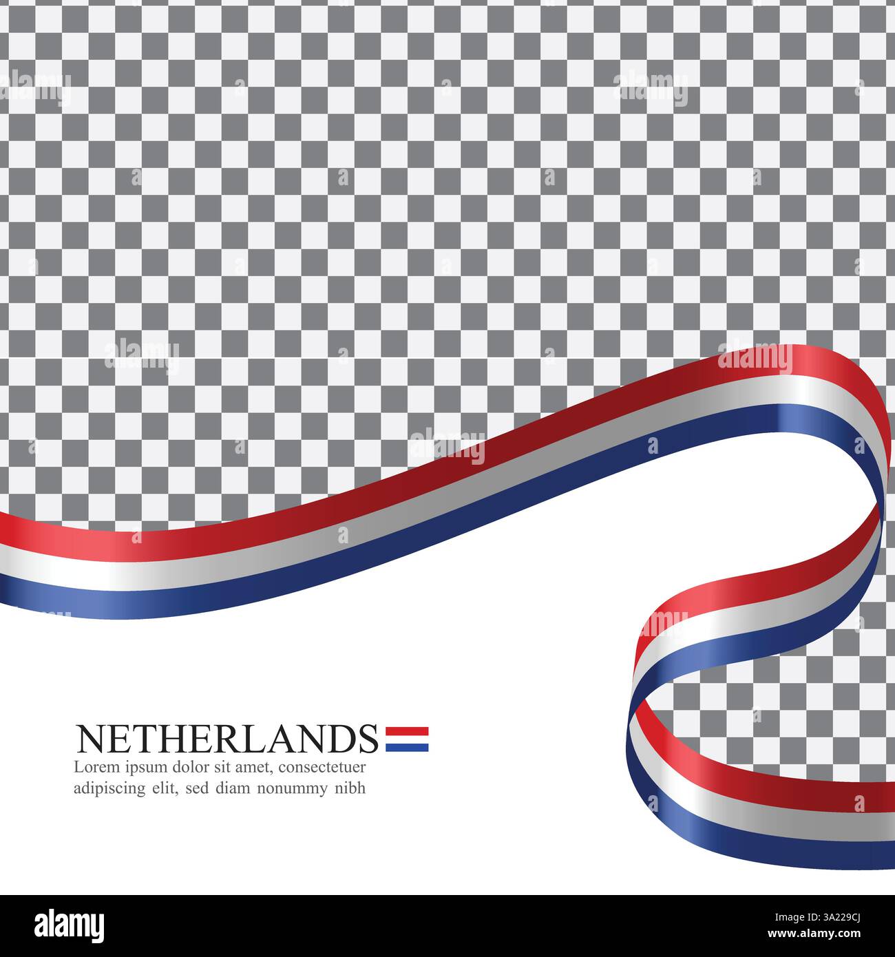 Netherlands national flag ribbon stock vector Stock Vector Image & Art ...