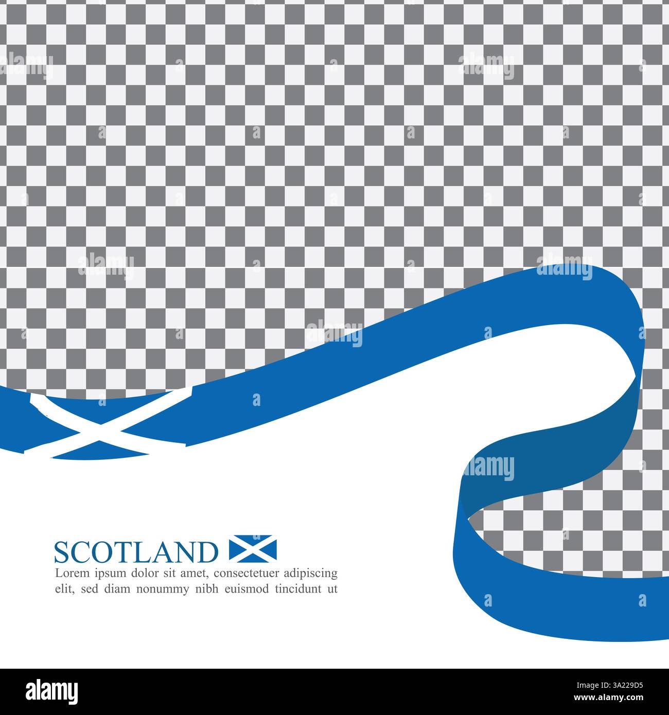 Scotland national flag ribbon stock vector Stock Vector Image & Art - Alamy