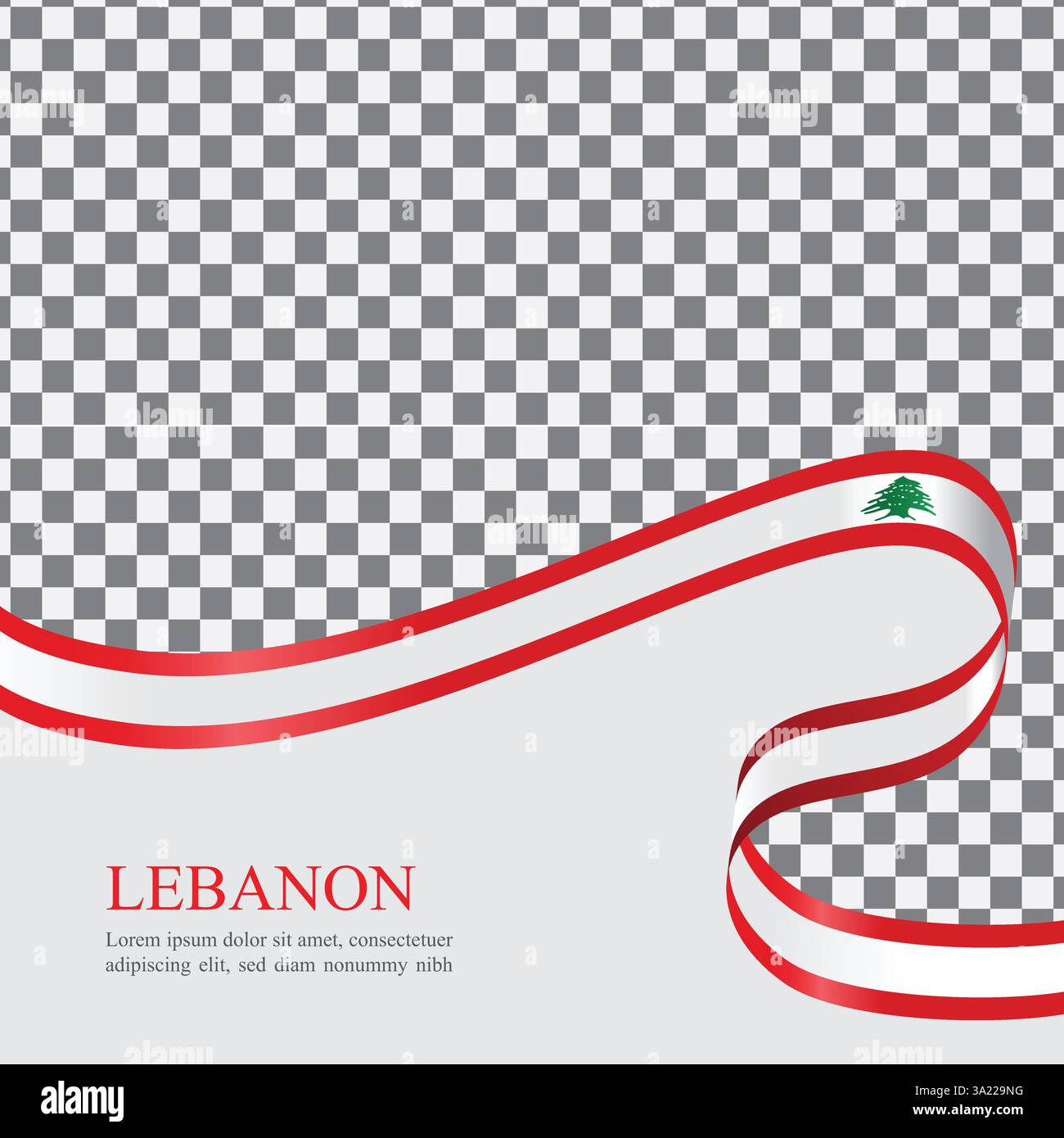 Lebanon national flag ribbon stock vector Stock Vector Image & Art - Alamy
