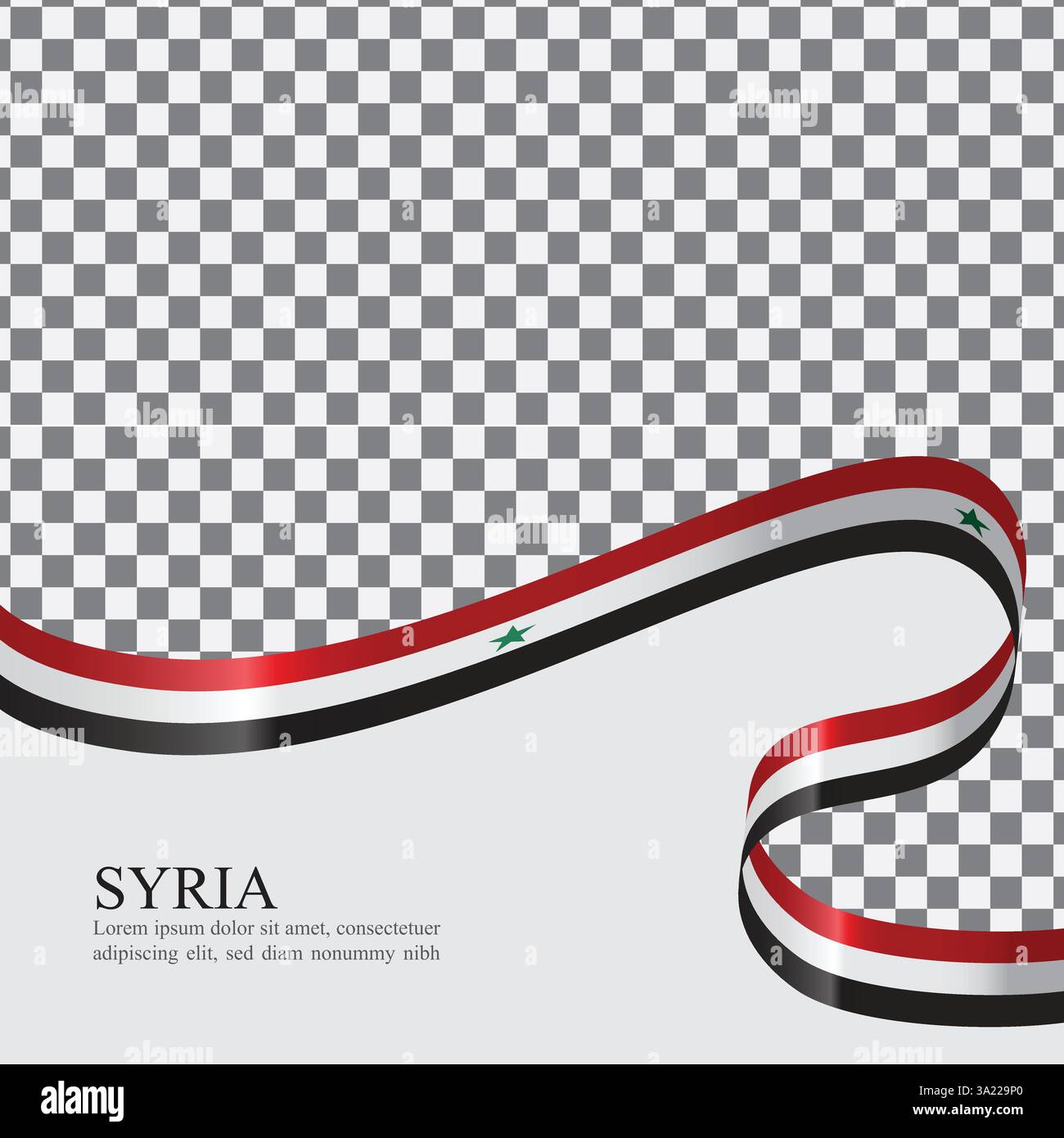 Syria national flag ribbon stock vector Stock Vector Image & Art - Alamy