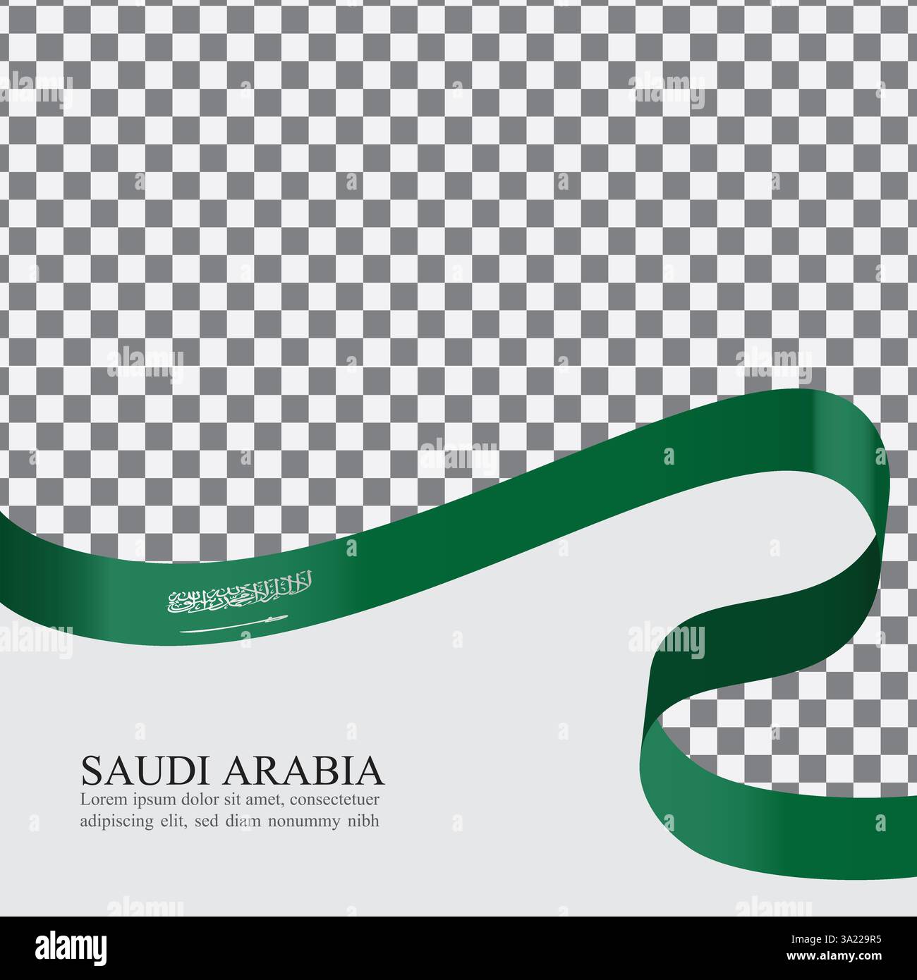 Saudi Arabia national flag ribbon stock vector Stock Vector Image & Art ...
