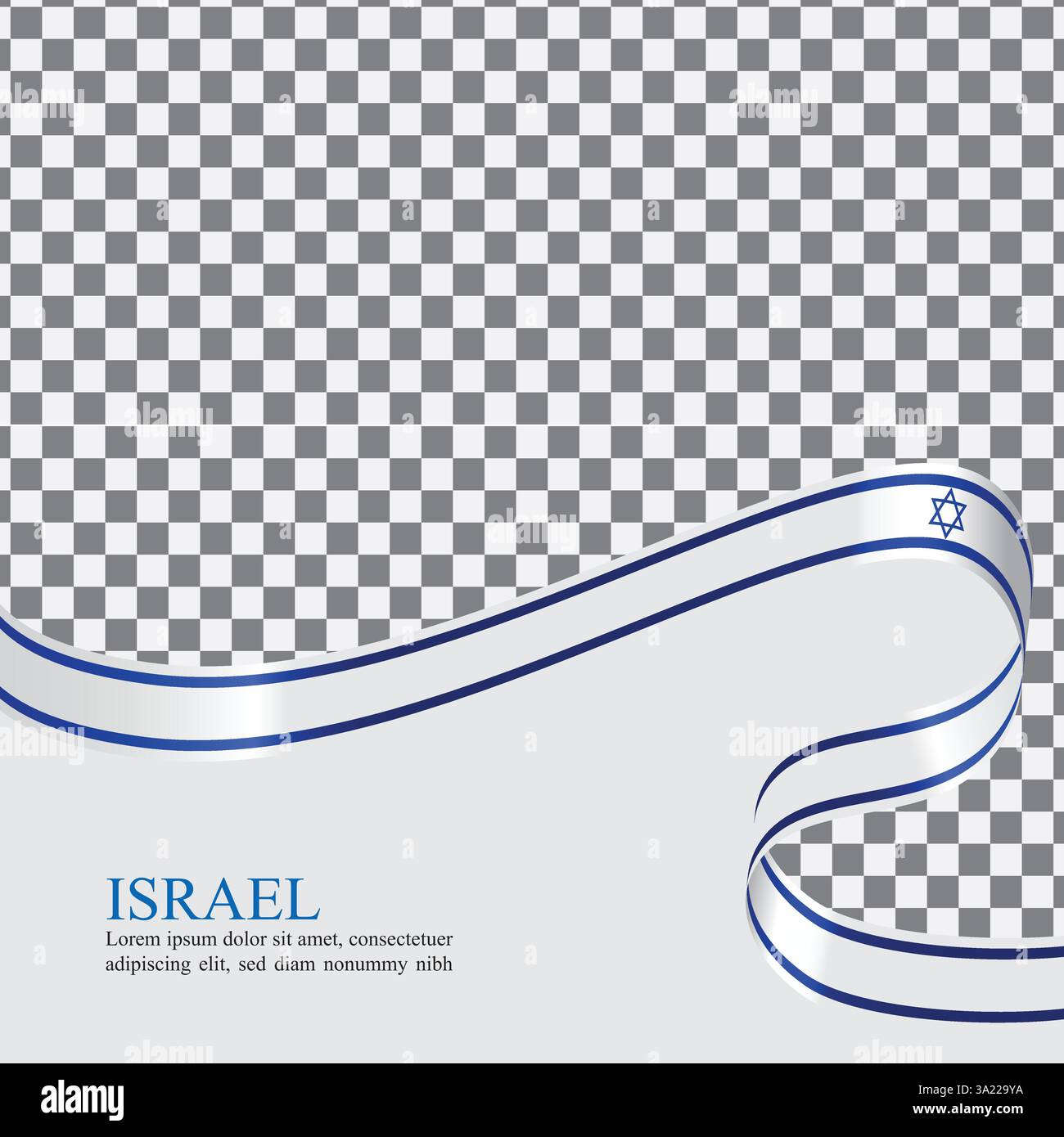 Israel national flag ribbon stock vector Stock Vector Image & Art - Alamy