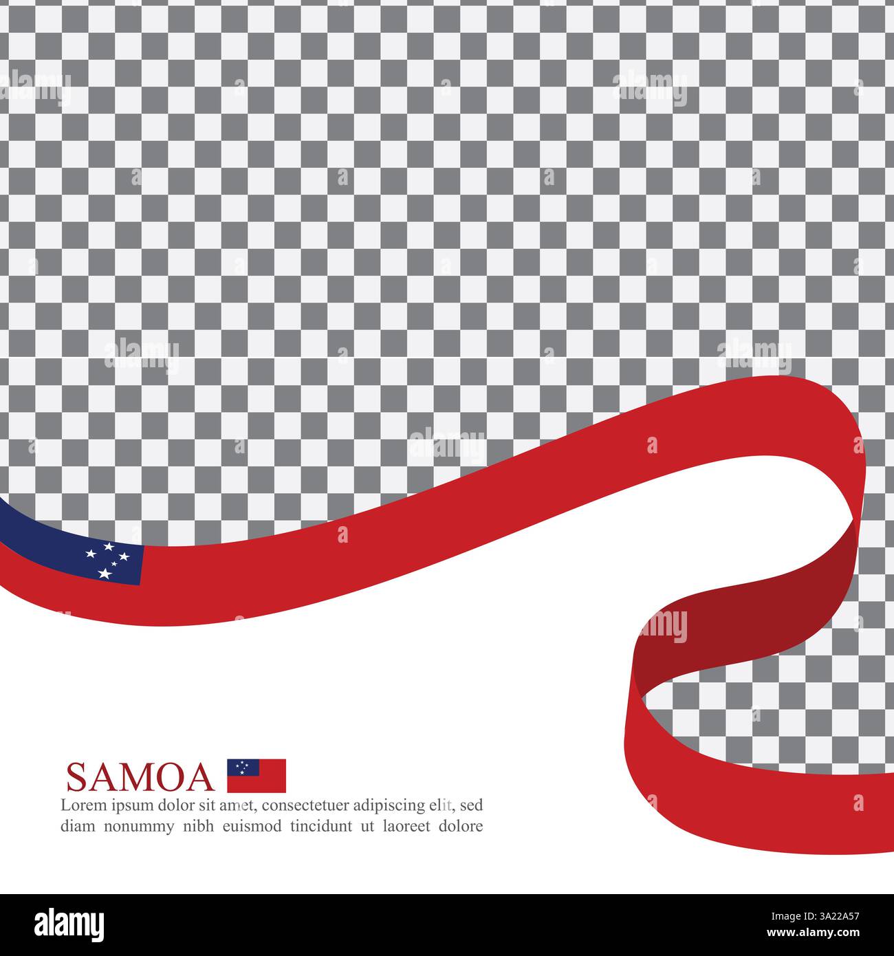 Samoa national flag ribbon stock vector Stock Vector Image & Art - Alamy