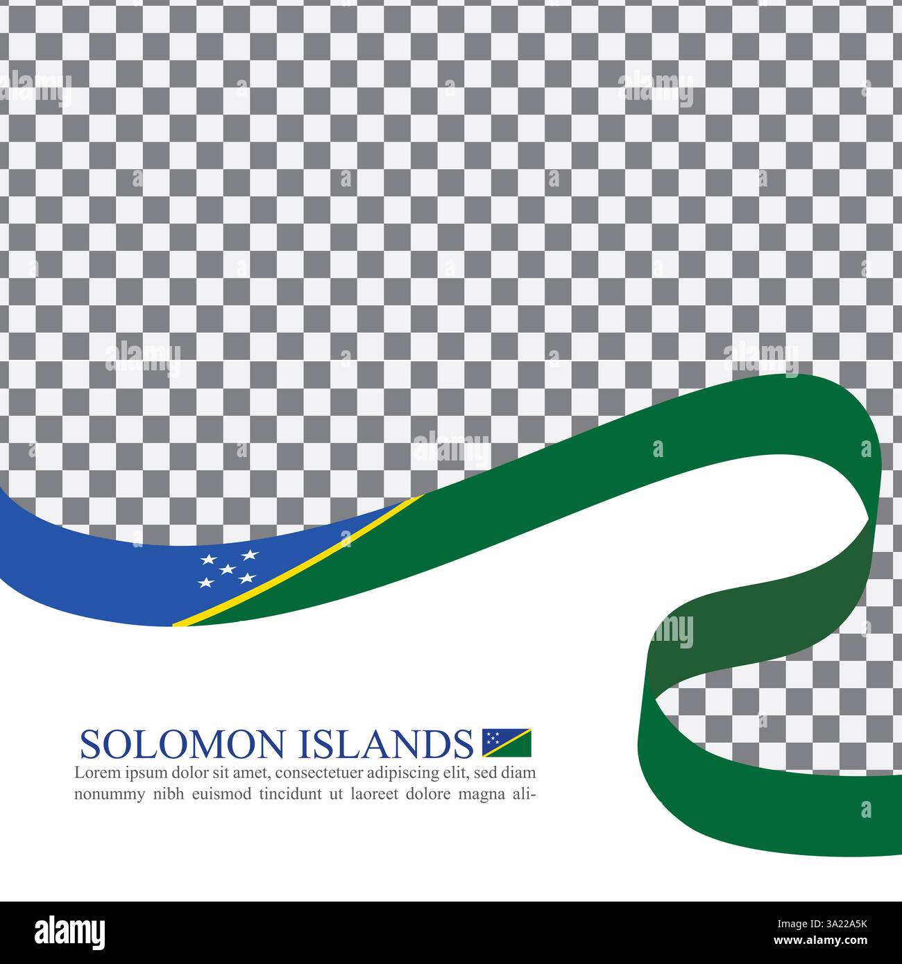 Solomon Islands national flag ribbon stock vector Stock Vector Image ...