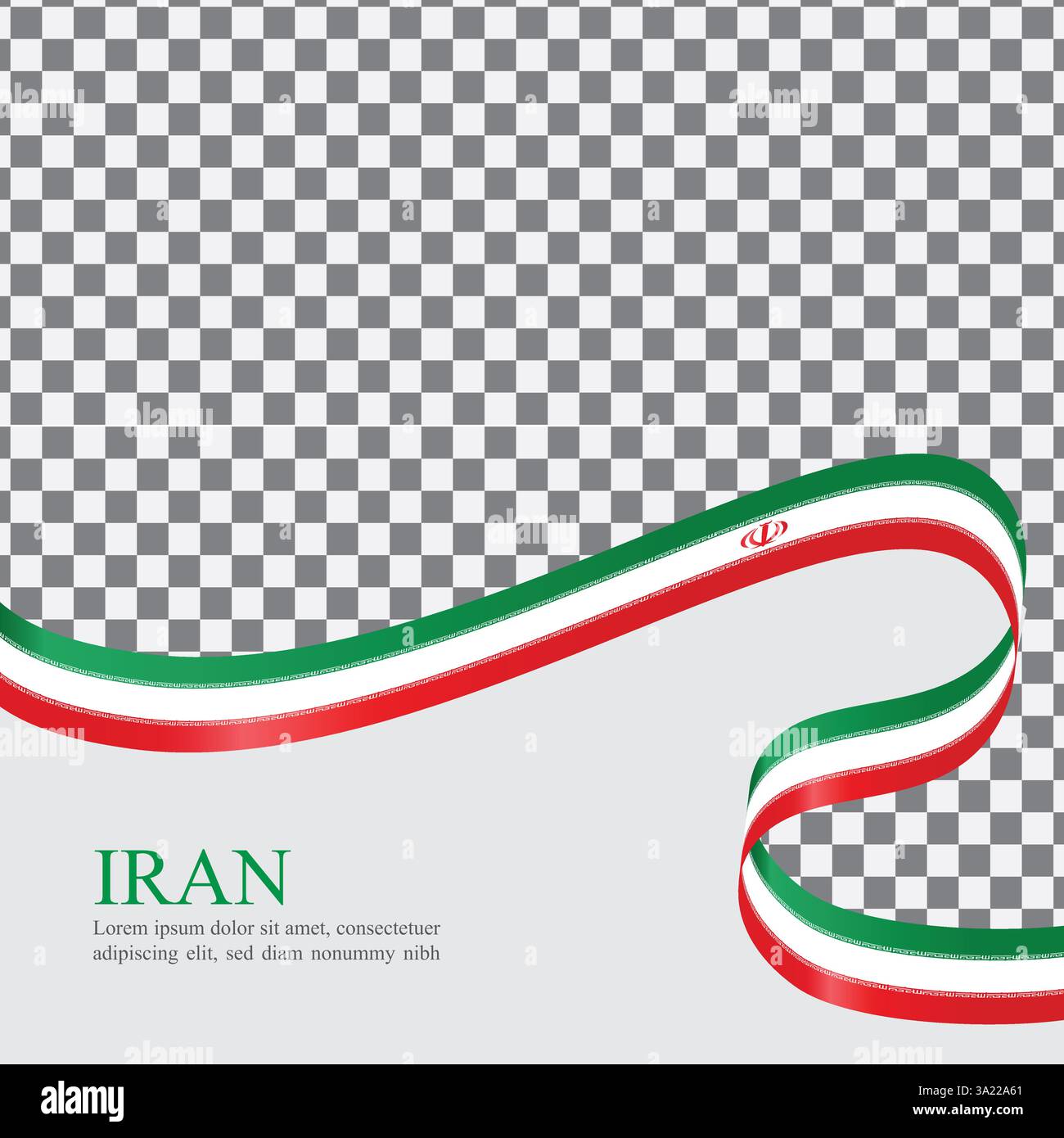 Iran national flag ribbon stock vector Stock Vector Image & Art - Alamy
