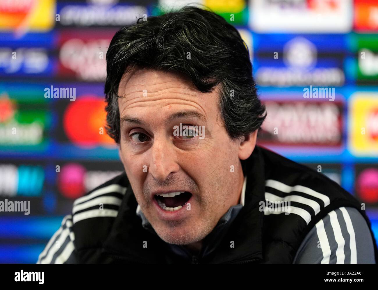 Aston Villa manager Unai Emery during a press conference at Bodymoor ...