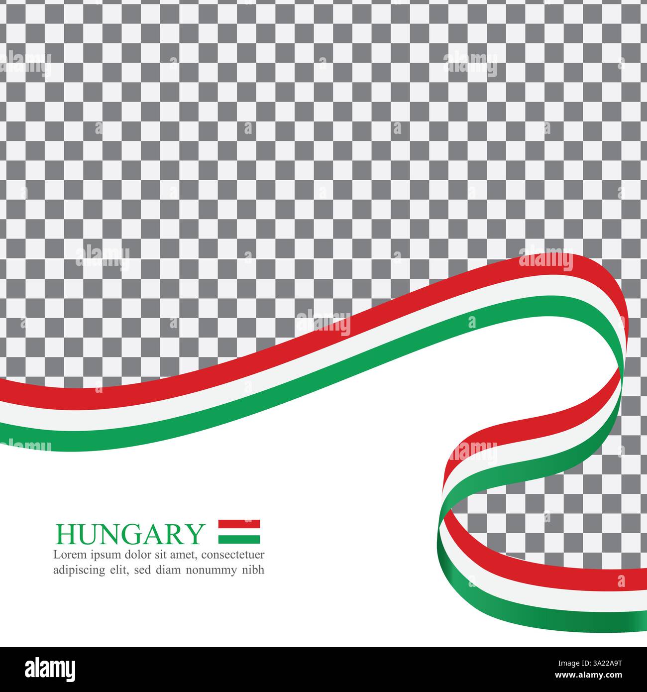 Hungary national flag ribbon stock vector Stock Vector Image & Art - Alamy
