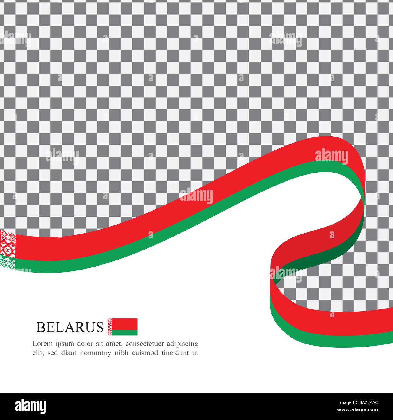 Belarus national flag ribbon stock vector Stock Vector Image & Art - Alamy