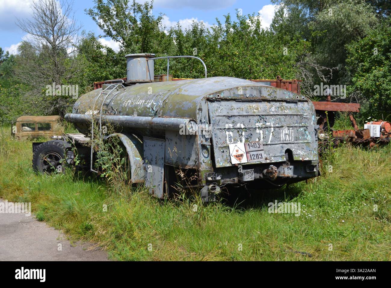Abandoned radioactive military vehicle/tanker near the Duga in the ...