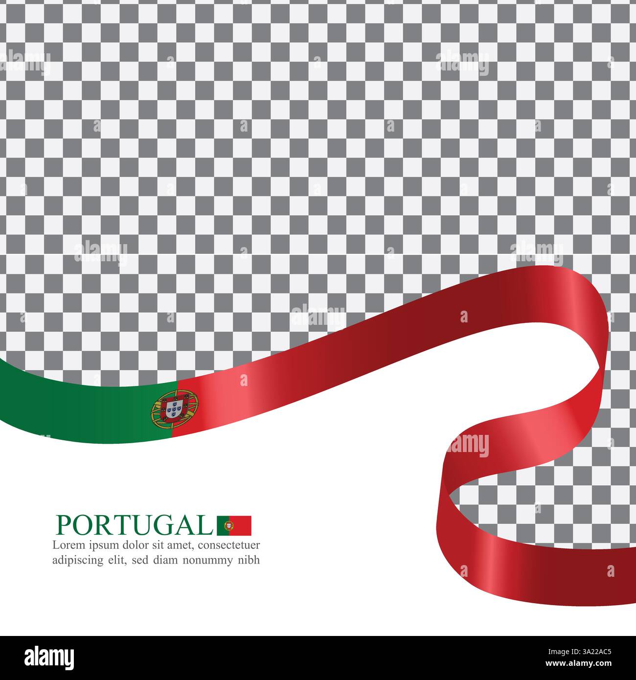 Portugal national flag ribbon stock vector Stock Vector Image & Art - Alamy