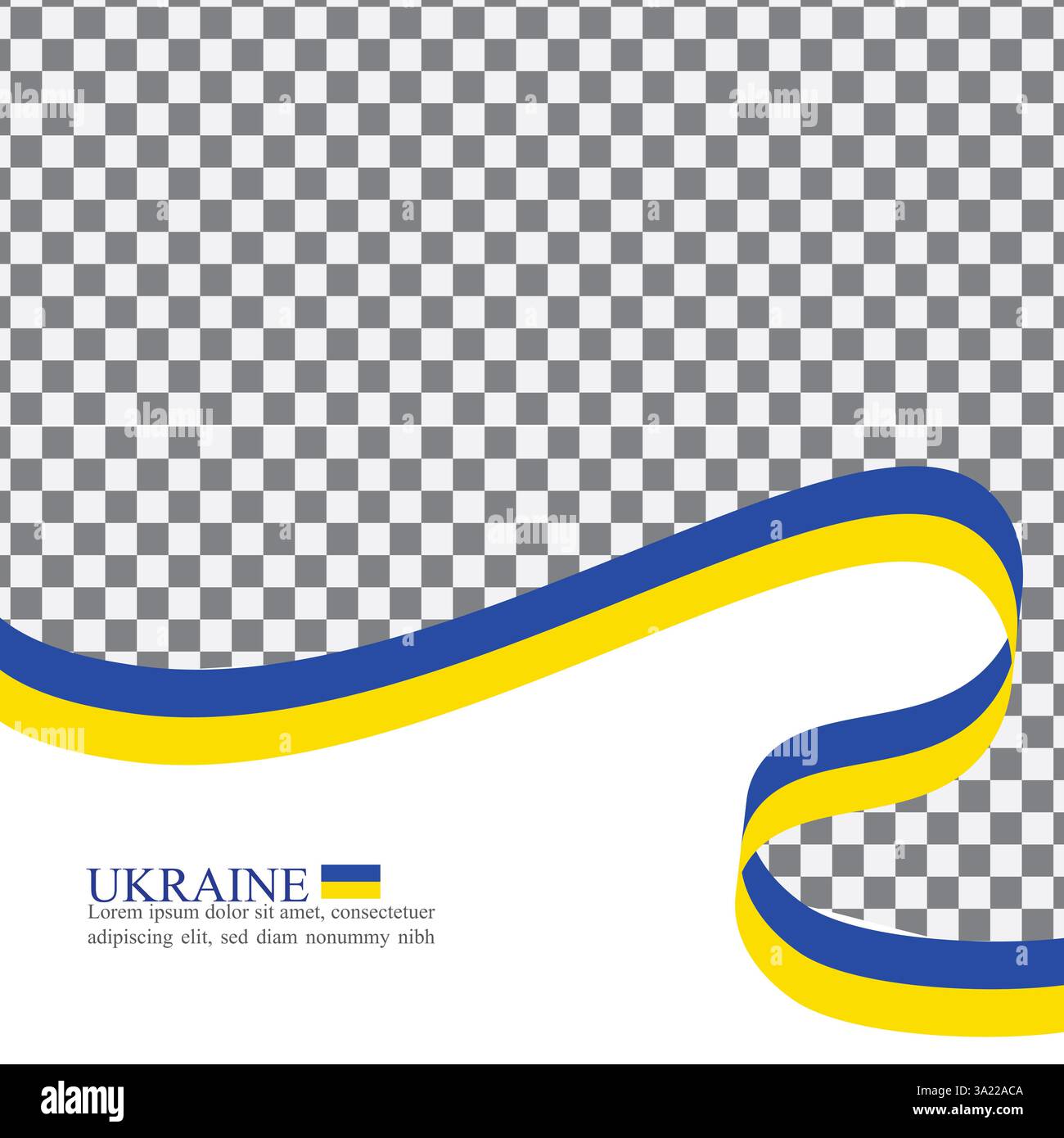 Ukraine national flag ribbon stock vector Stock Vector Image & Art - Alamy