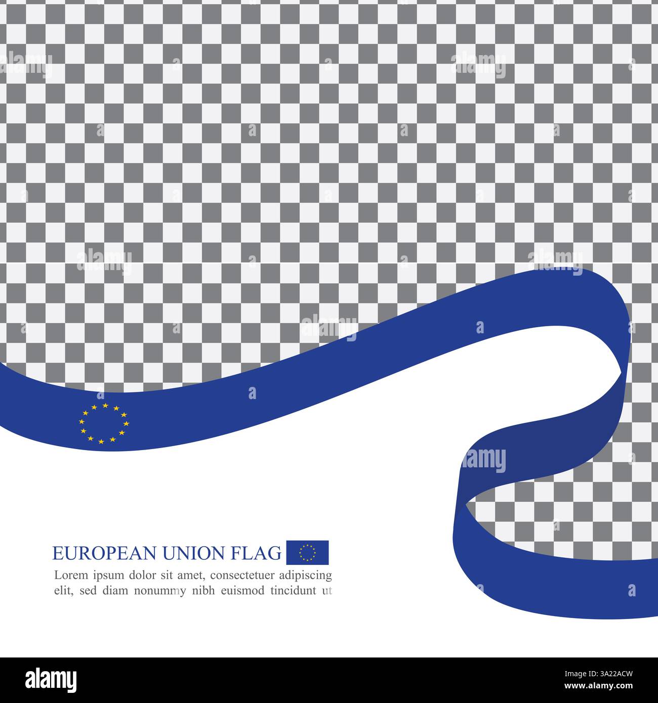 European union commission flag ribbon stock vector Stock Vector Image ...