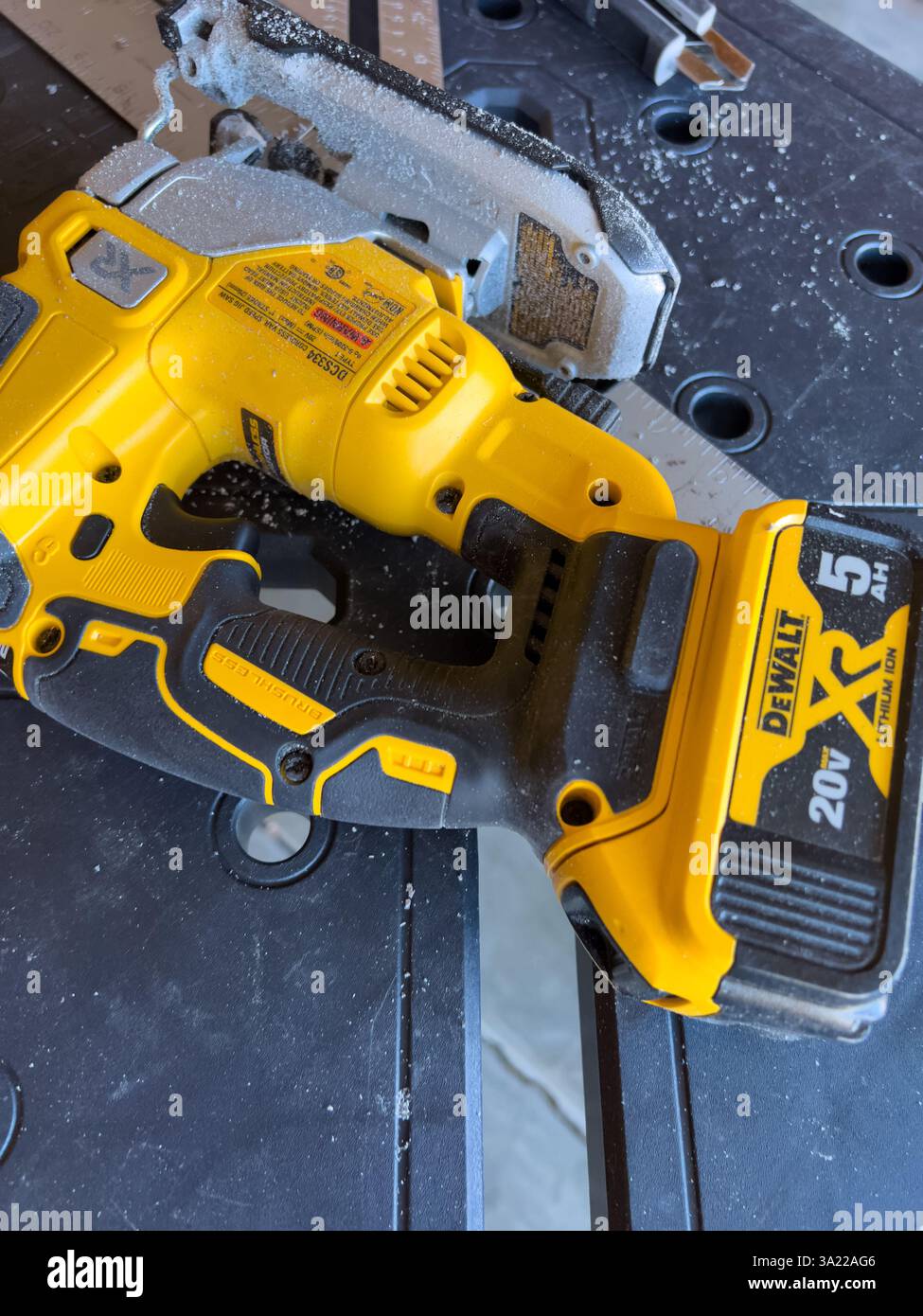 Dewalt Cordless Jigsaw on Workbench Stock Photo - Alamy