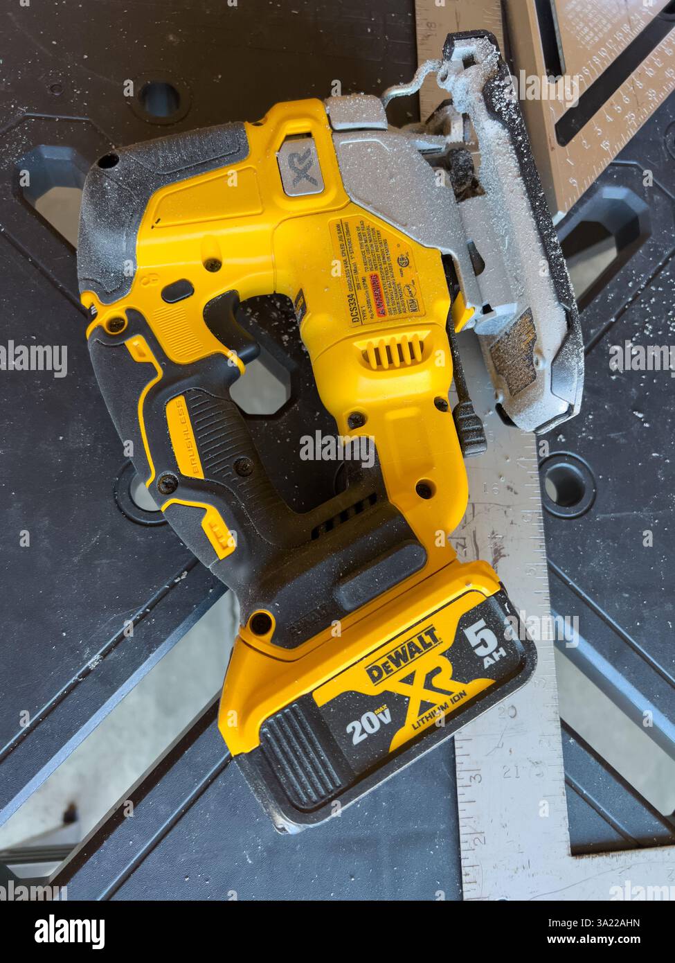 Dewalt Cordless Jigsaw on Workbench Stock Photo - Alamy