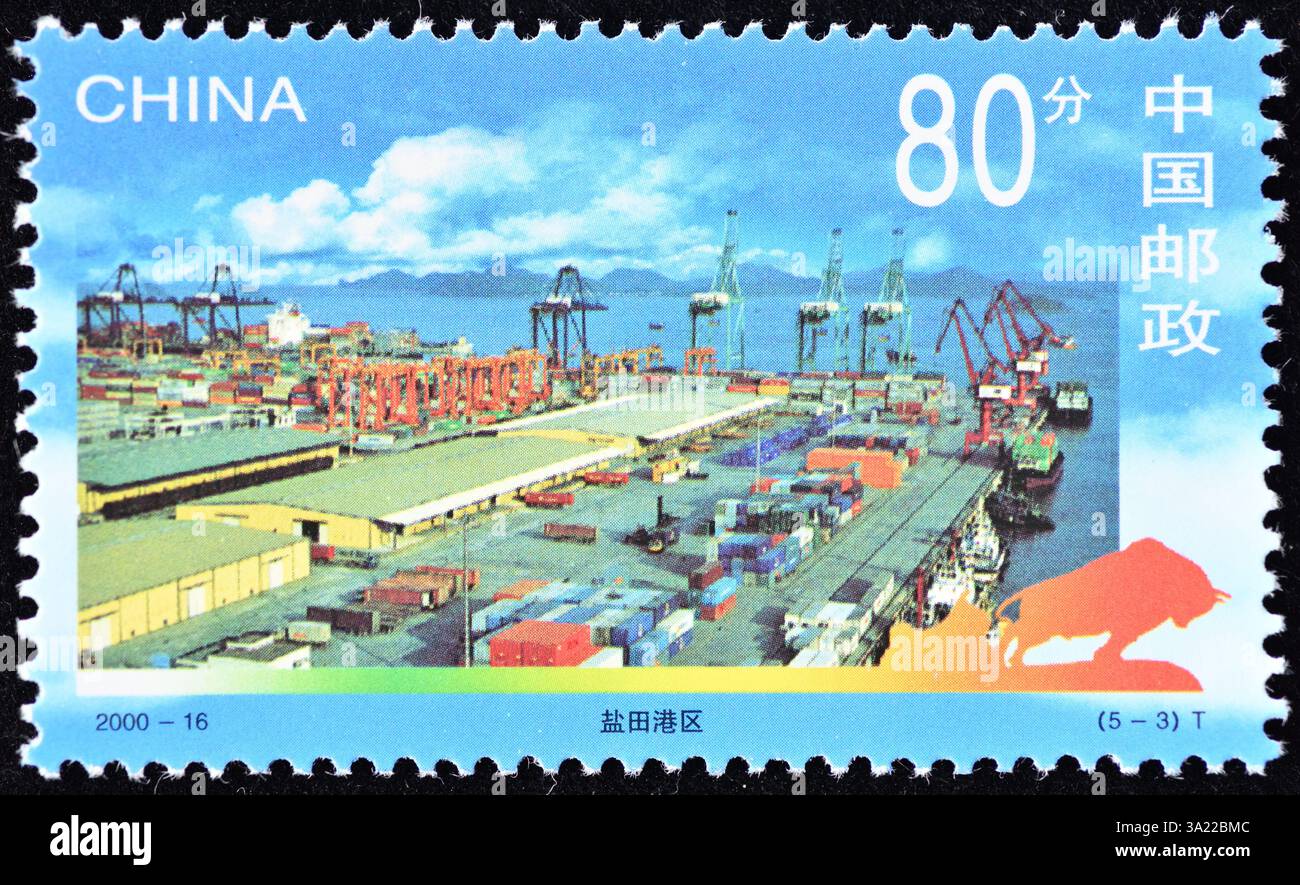 CHINA - CIRCA 2000: A stamp printed in China shows Construction of the ...