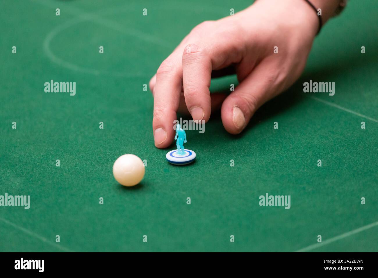 Person Playing Subbuteo Table Football Stock Photo - Alamy