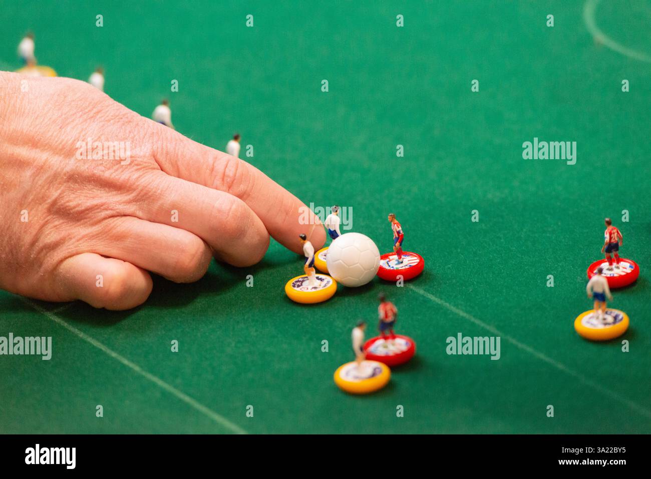 Person Playing Subbuteo Table Football Stock Photo - Alamy