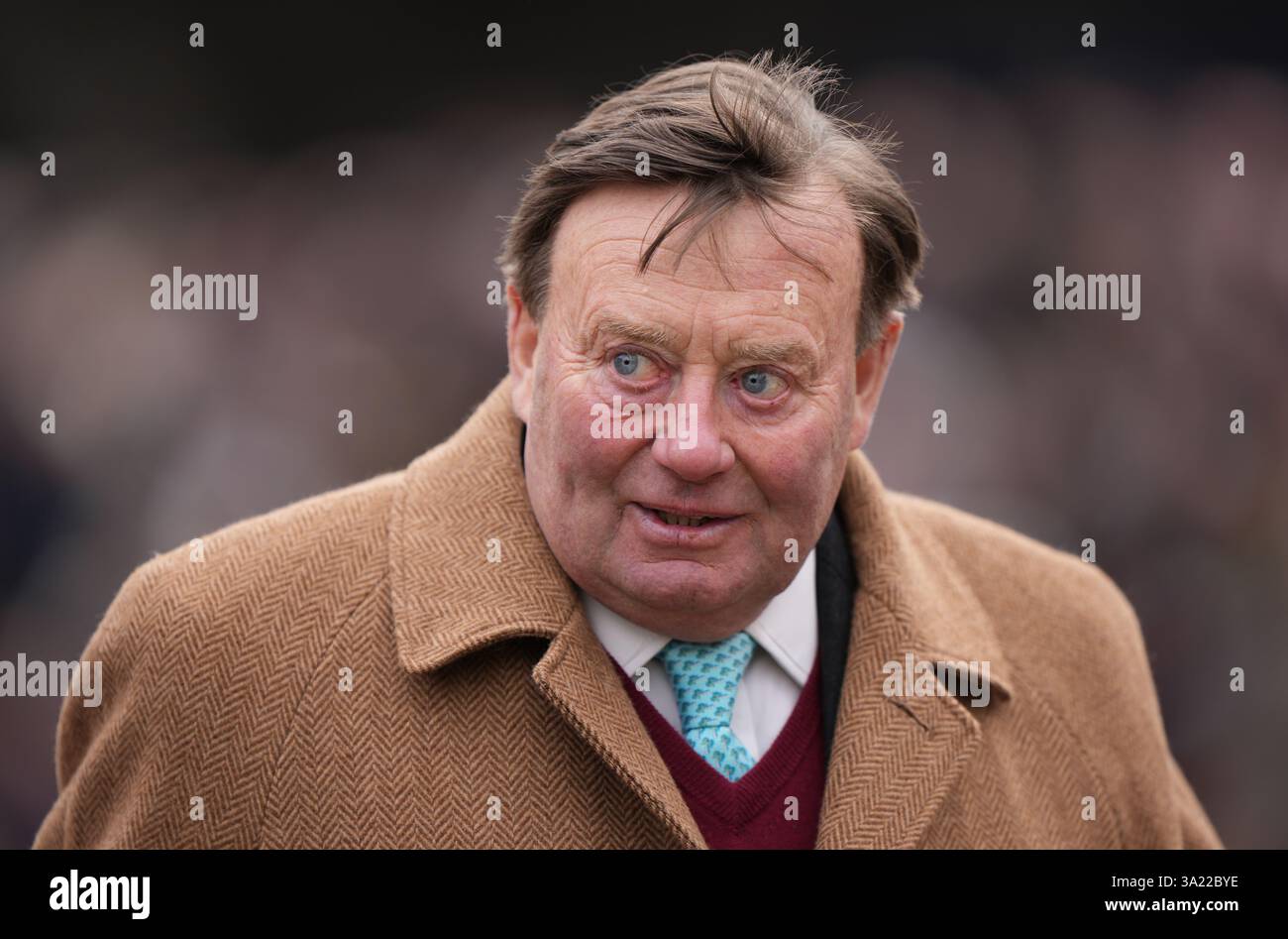 Trainer Nicky Henderson on day one of the 2025 Cheltenham Festival at ...