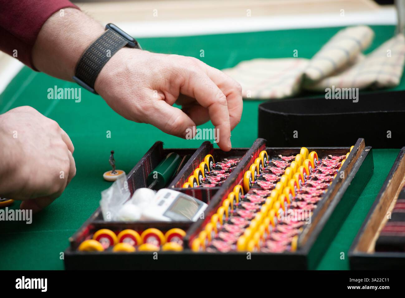 Person Playing Subbuteo Table Football Stock Photo - Alamy