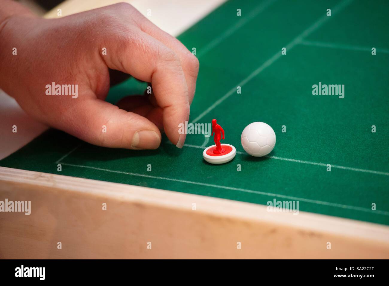 Person Playing Subbuteo Table Football Stock Photo - Alamy