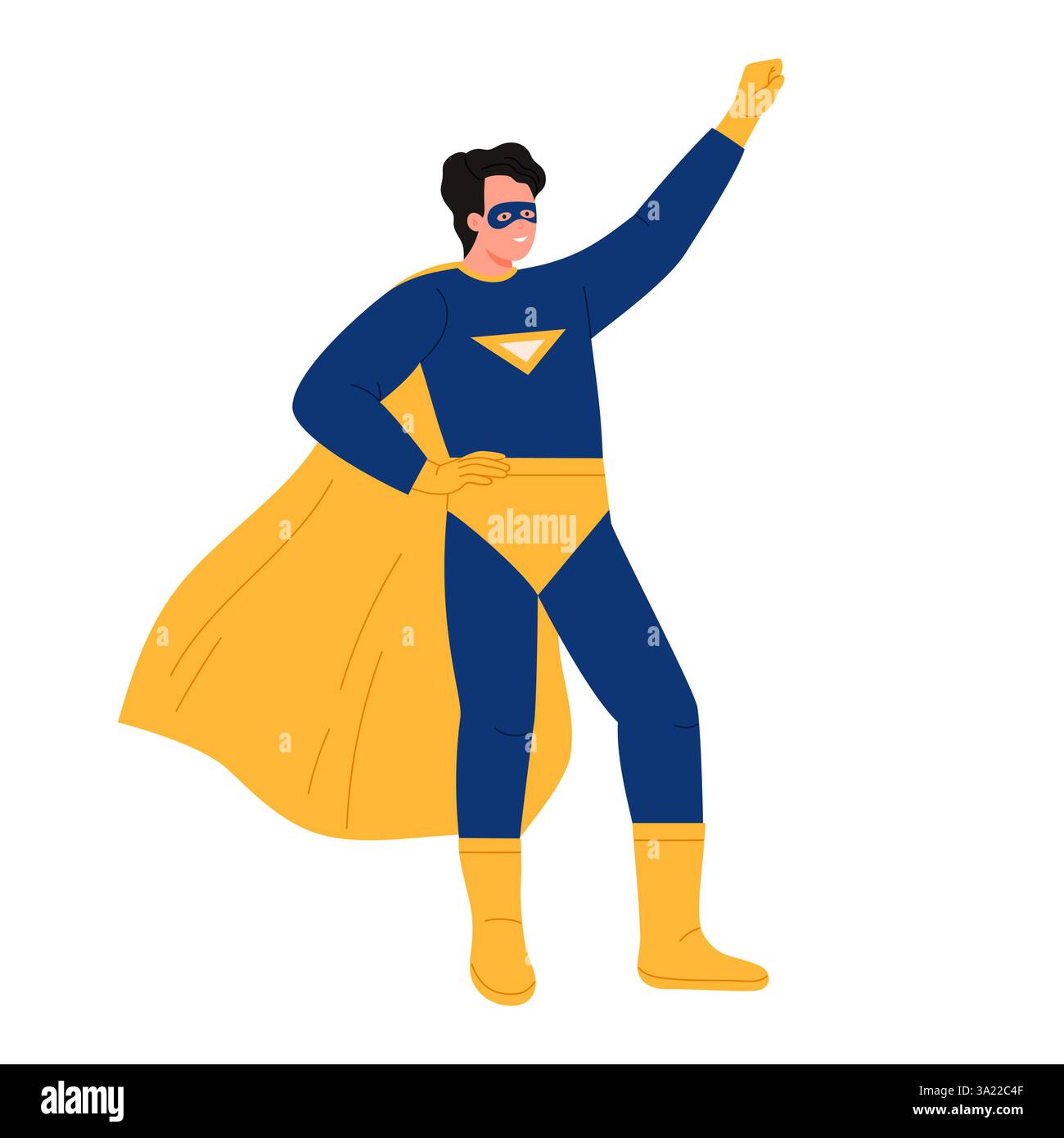 A vibrant and dynamic superhero character is striking a powerful pose ...