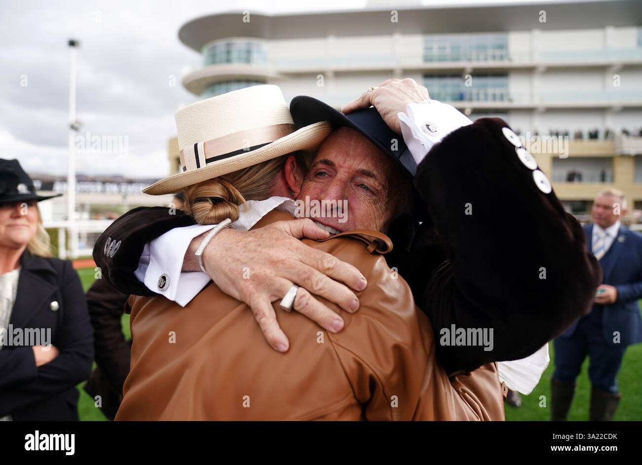 Winner owner Anthony Cooper-Barney (right) celebrates after Jango Baie ...