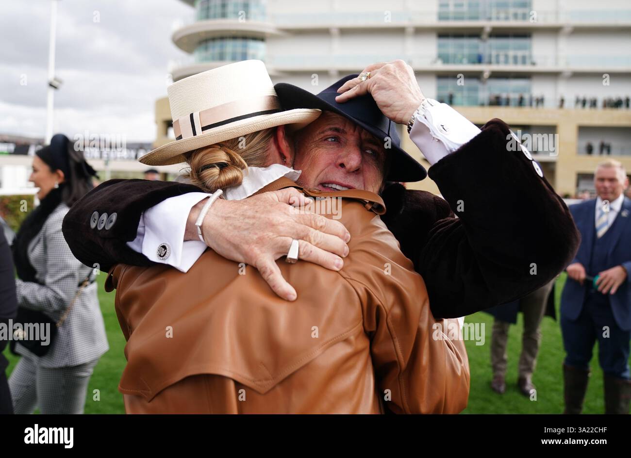Winner owner Anthony Cooper-Barney (right) celebrates after Jango Baie ...