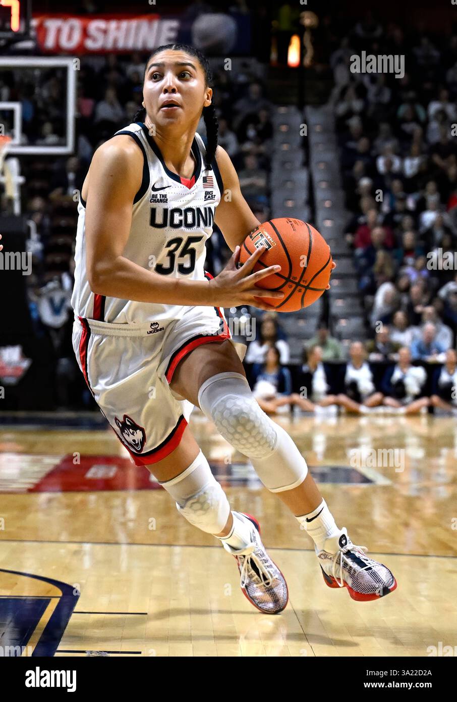 UConn guard Azzi Fudd (35) during the second half of an NCAA college ...