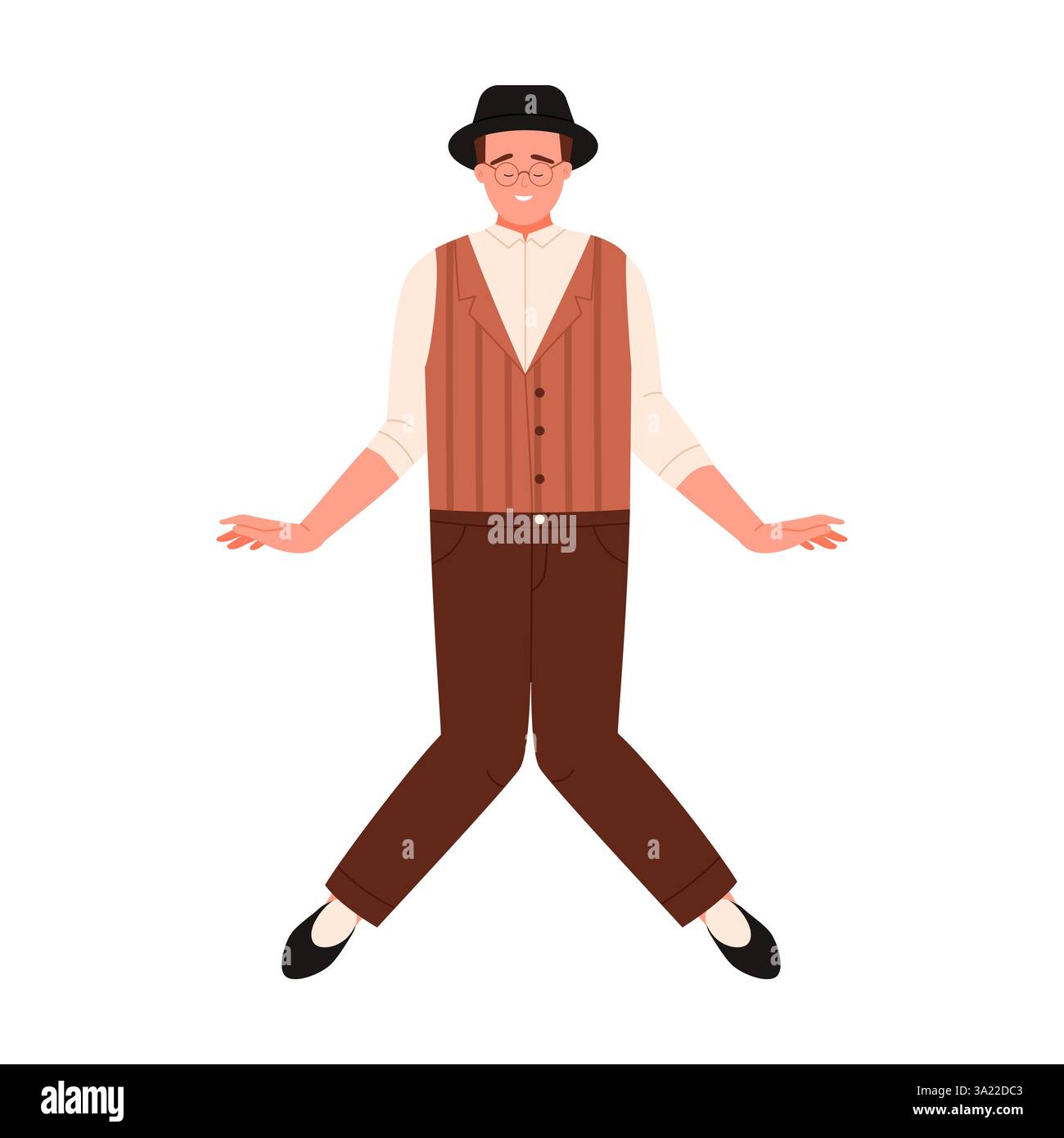 A highly stylish vintage dancer is performing eloquently in a classic ...