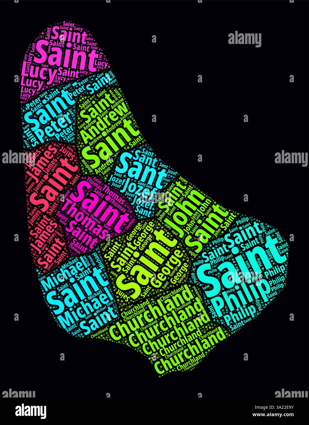 Barbados island presentation location on Stock Vector Images - Alamy